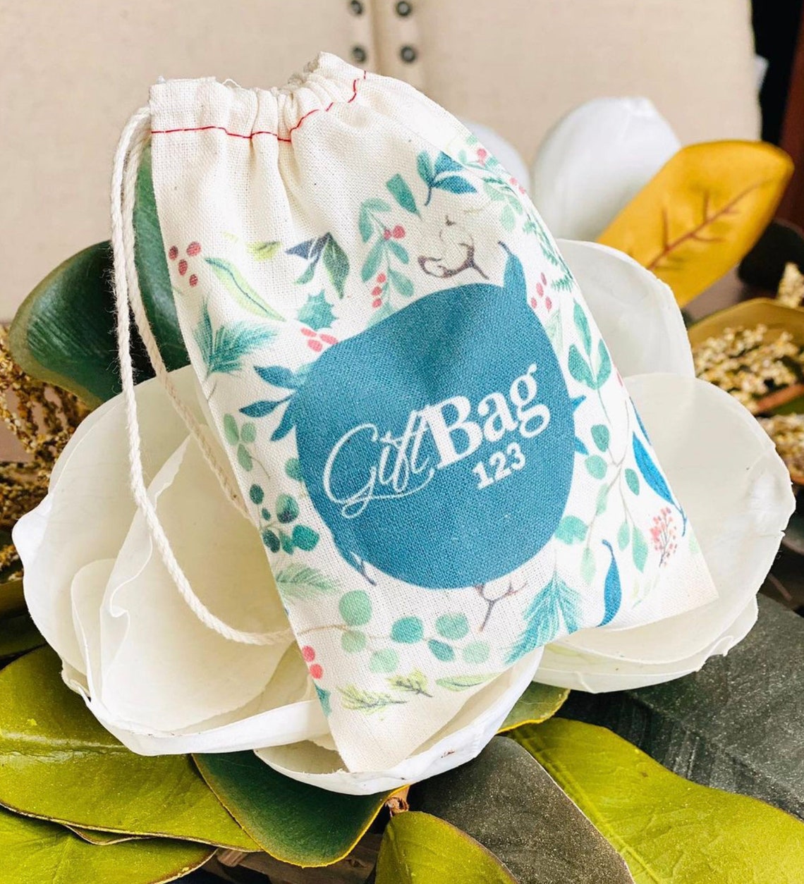 Custom Cotton Drawstring Bag Printed, Jewelry Package Wedding Favor ...