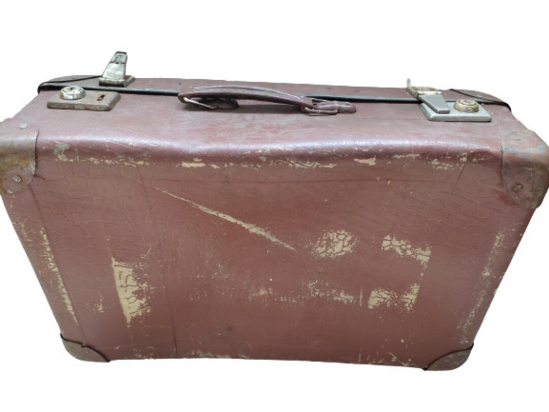 Small Vintage Suitcase, Retro Suitcase, Old Luggage, Old Bordeaux ...