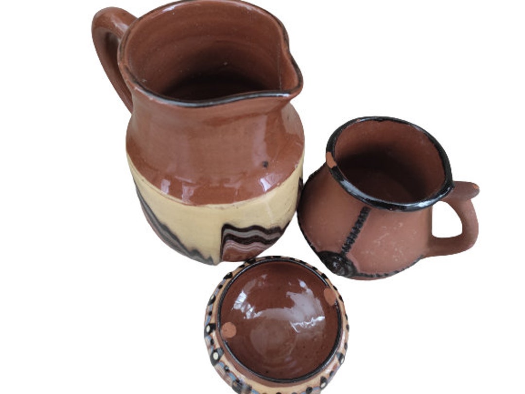 Vintage Ceramic Set Old Ceramic Set of 3 - Etsy
