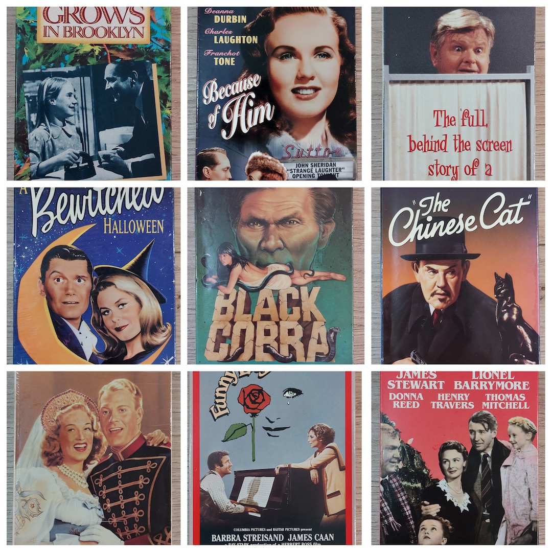 Vintage VHS Collectible Cassette Tapes Gift Film for Collectors SET 2 ...