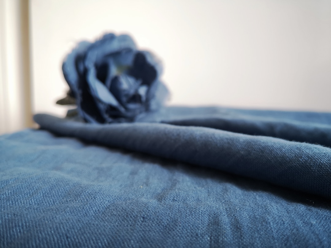 BLUEBERRY BLUE Linen Fabric by the Meter or Yard, Stonewashed Linen ...