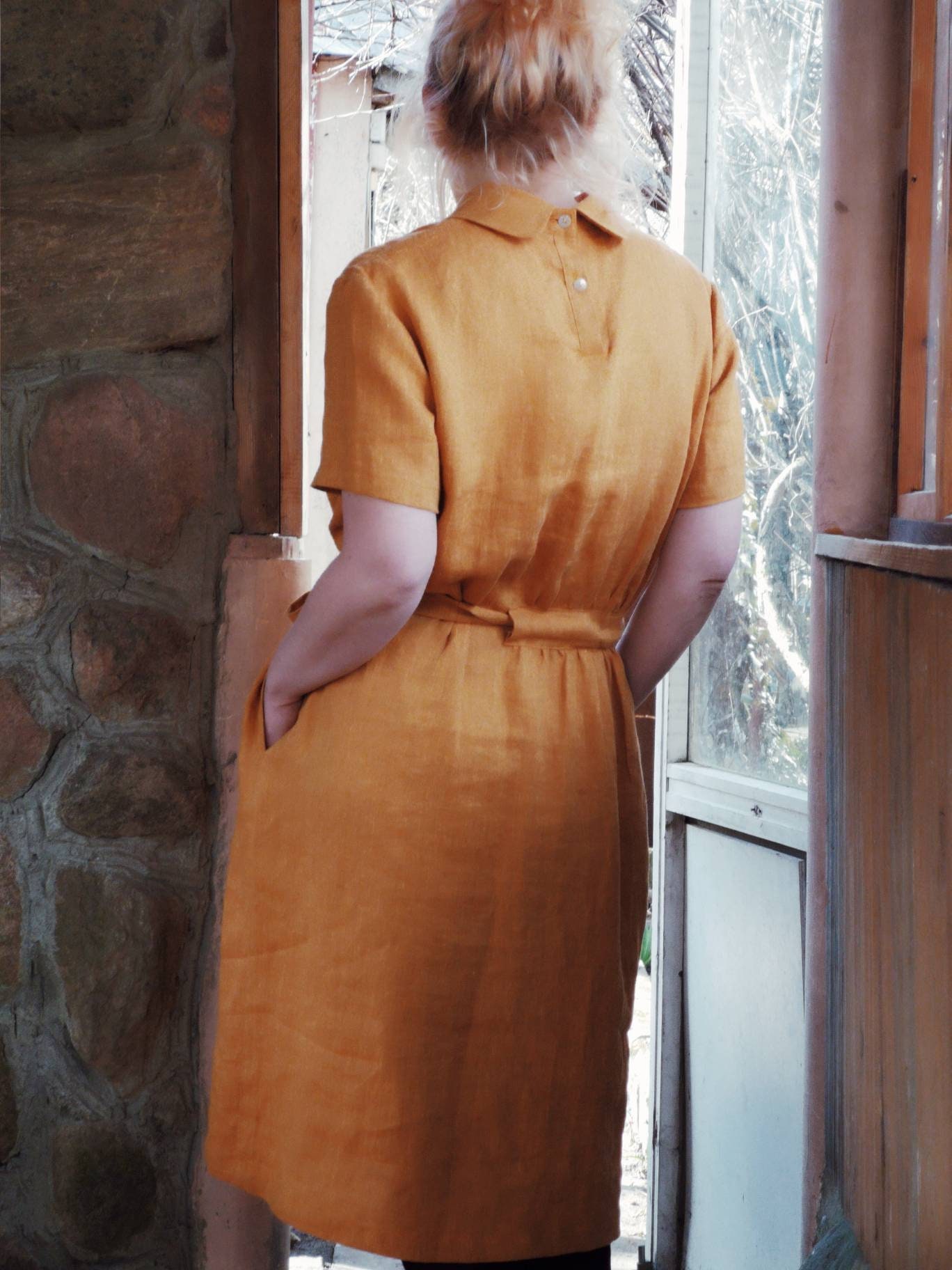 Pastel Linen Dress Plus Size Linen Dresses for Women Washed - Etsy