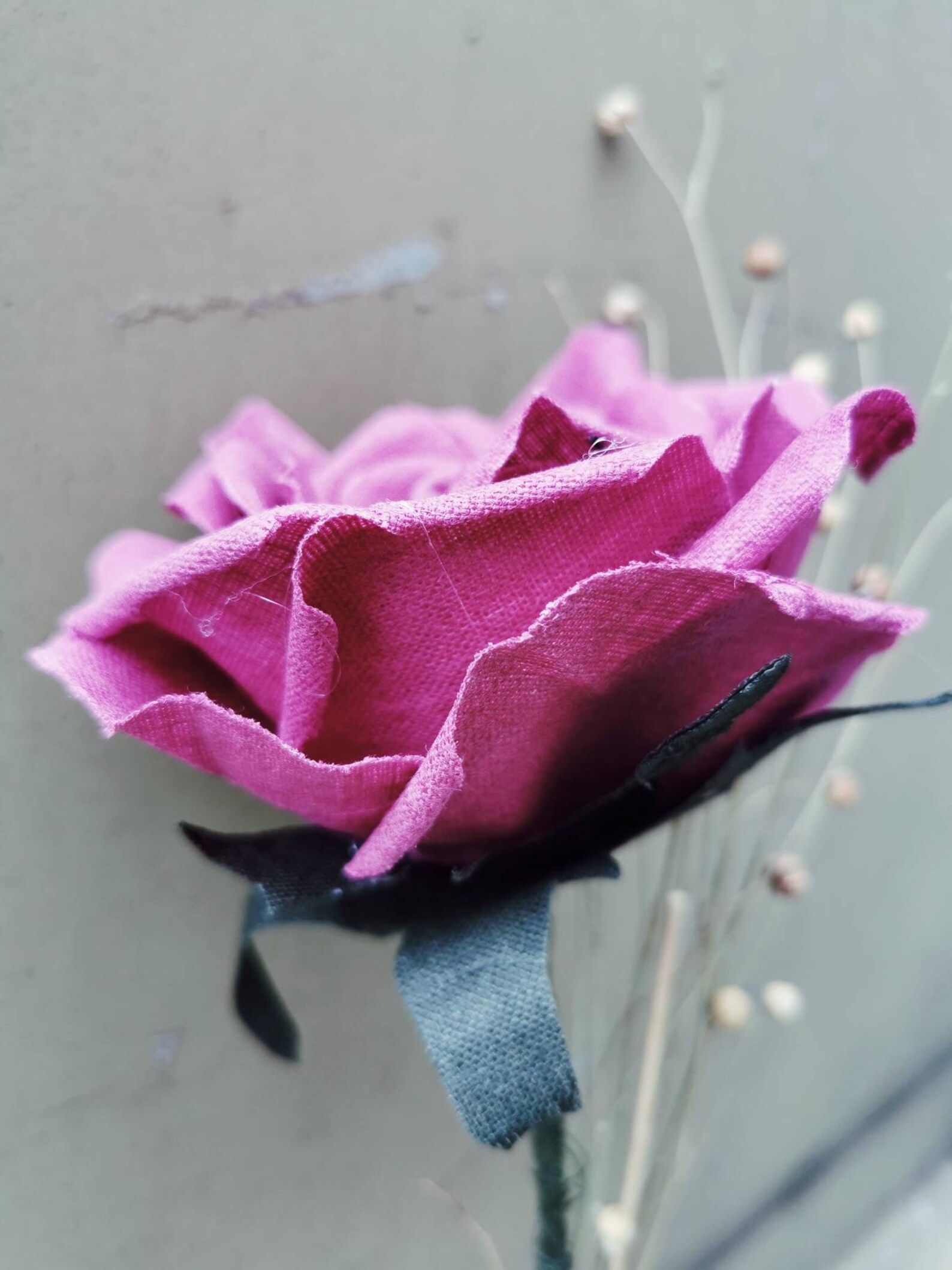 Handmade Pink Linen Flower 4th Anniversary PINK LINEN Fabric - Etsy