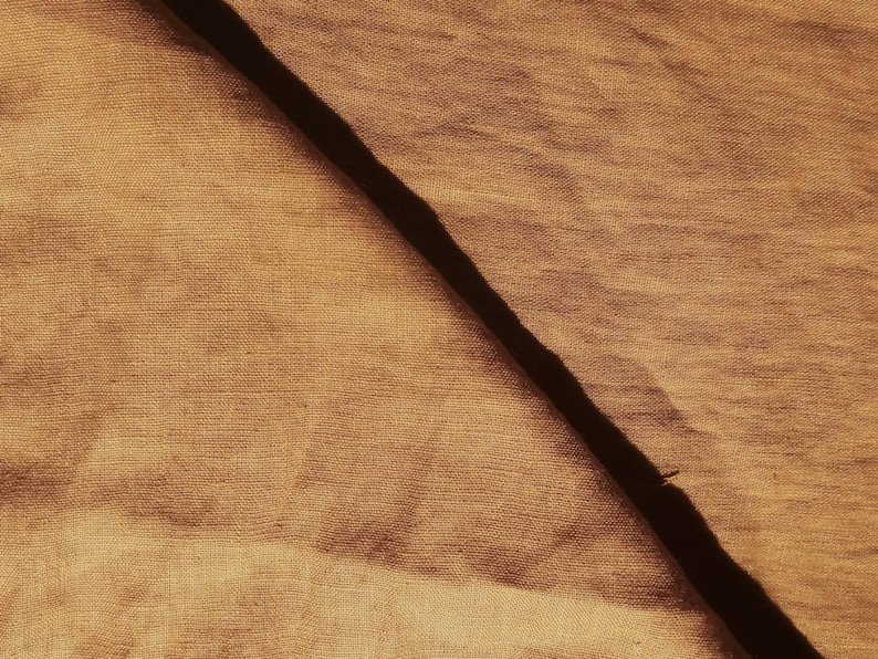 BURNT ORANGE Organic Linen Fabric by the Yard or Meter Washed - Etsy