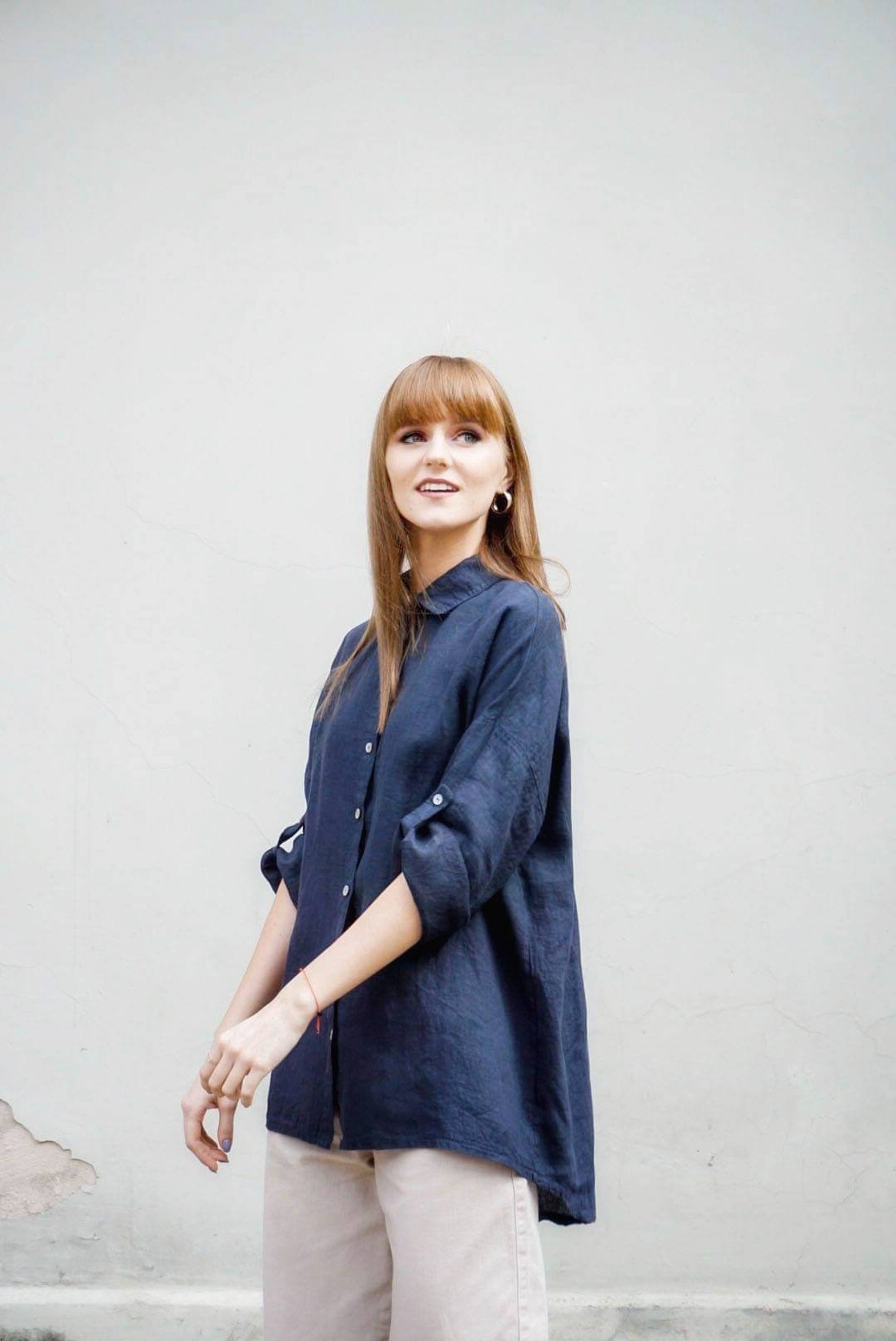 Green Linen Button up Shirt Women Summer Blouse for Women - Etsy