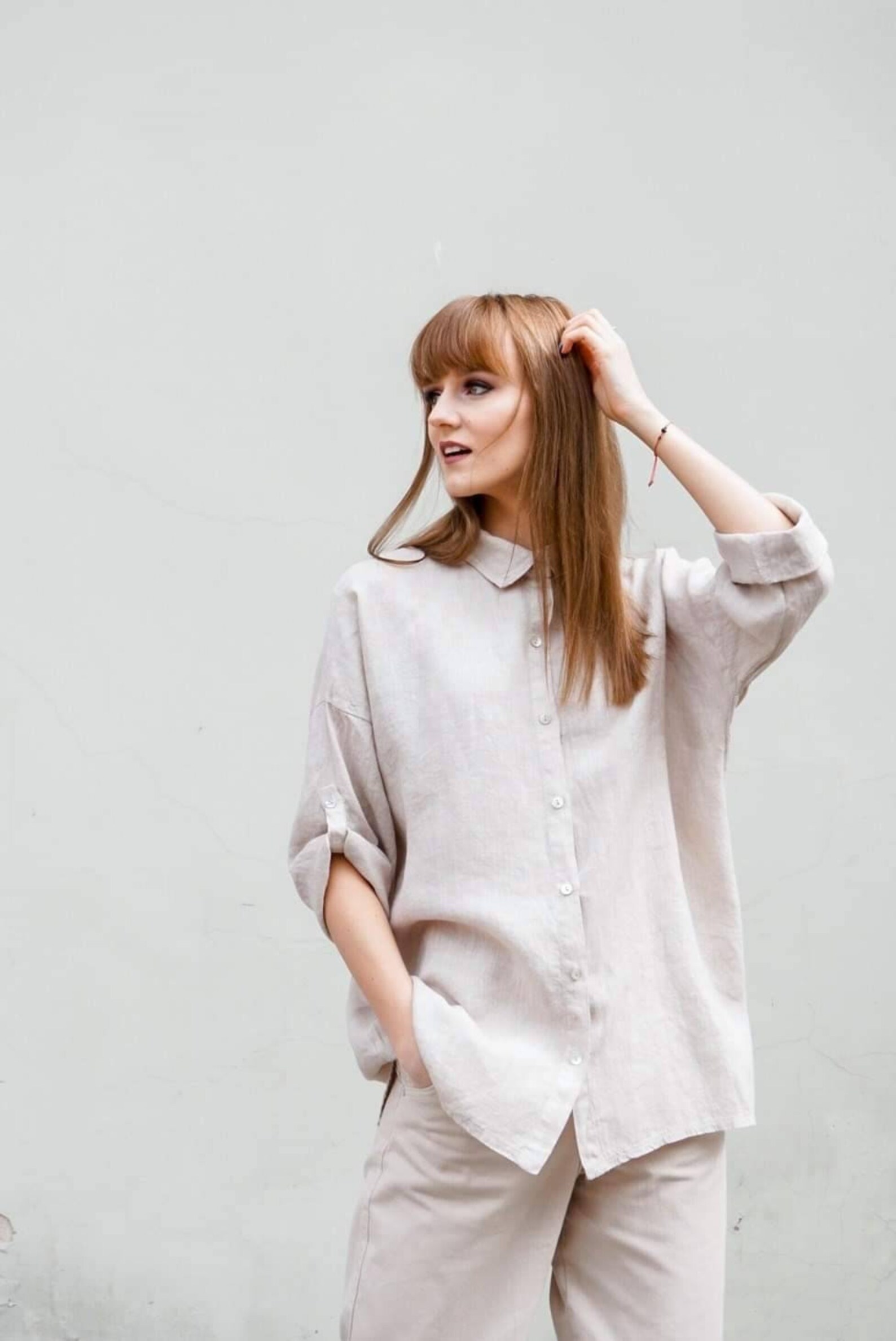 Green Linen Button up Shirt Women Summer Blouse for Women - Etsy