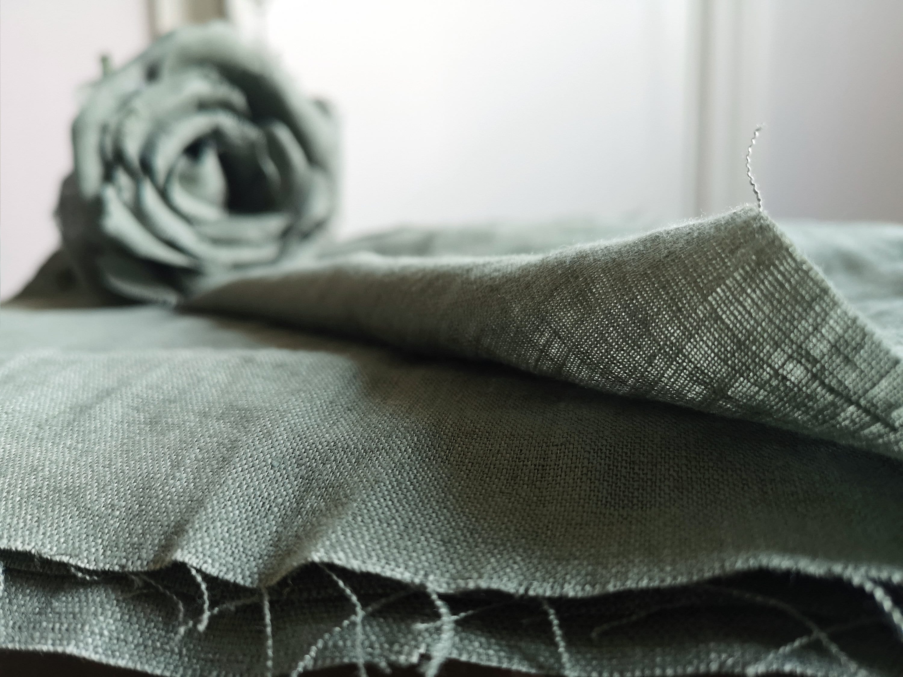 SAGE GREEN Linen Fabric by the Yard or Meter, Lithuanian Linen - Etsy
