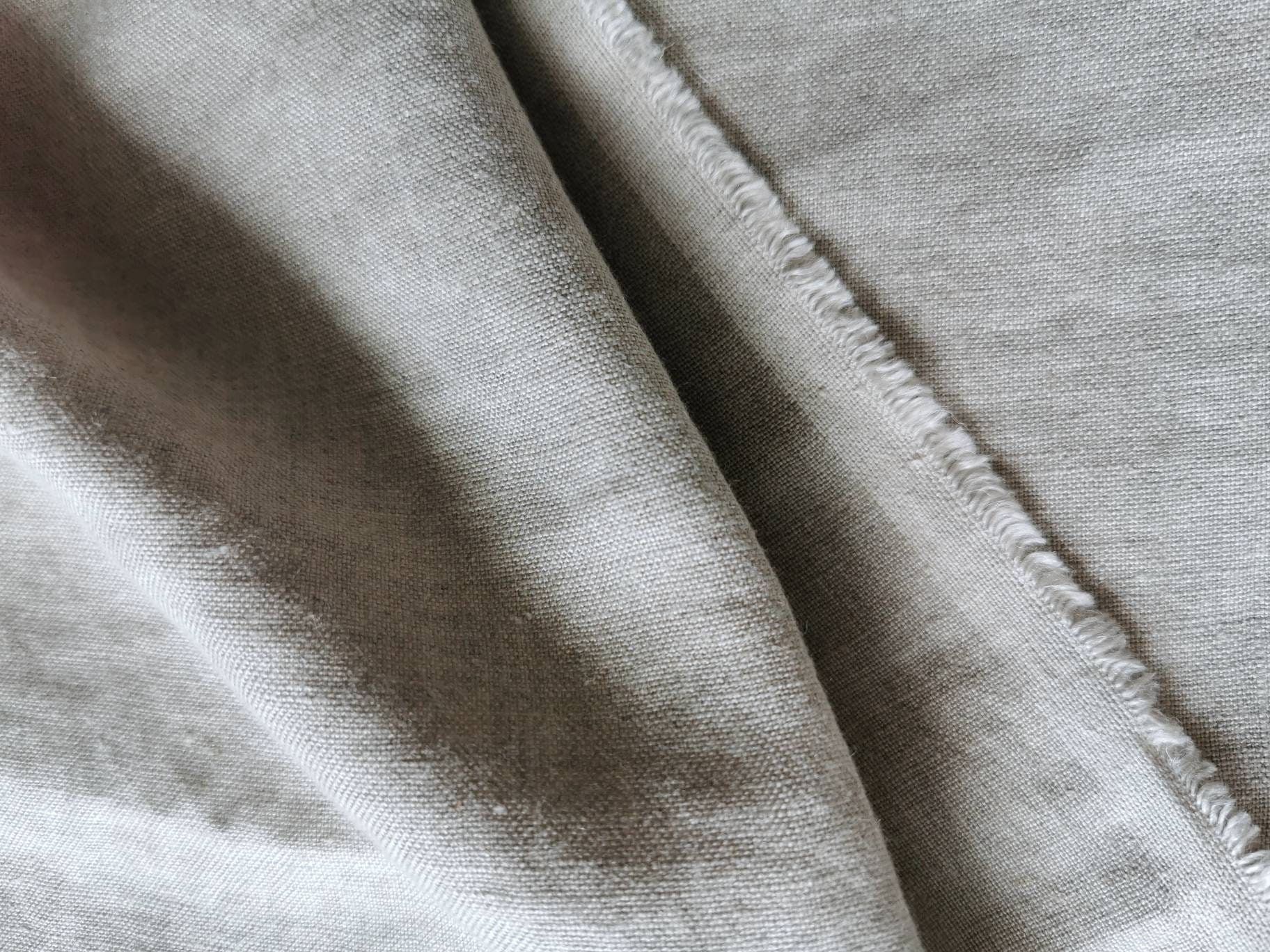 NATURAL UNDYED Linen Fabric by the Yard or Meter Grayish - Etsy