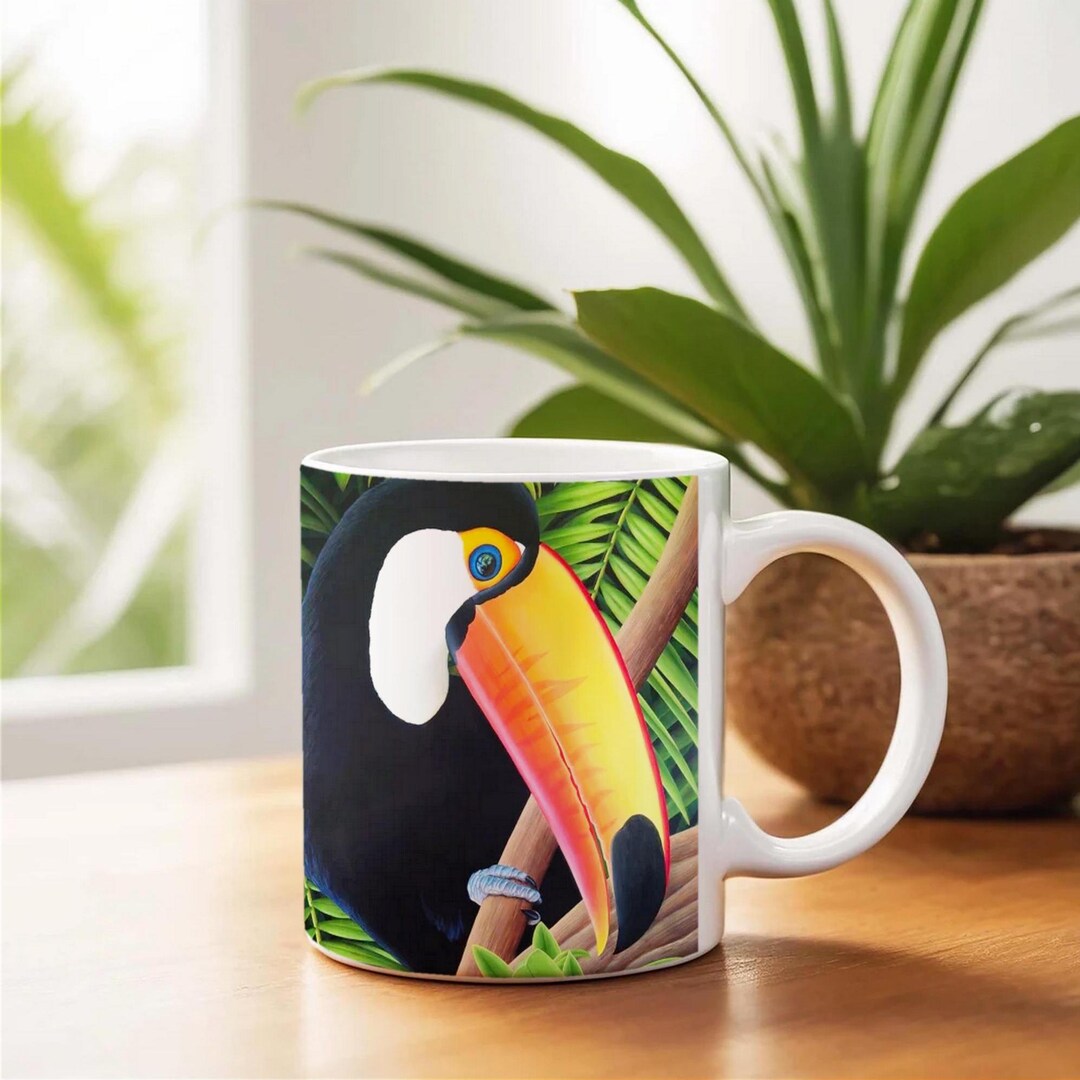 Toucan in the Jungle Mug – Tropical Cup, Exotic Bird, Gift or Personal ...