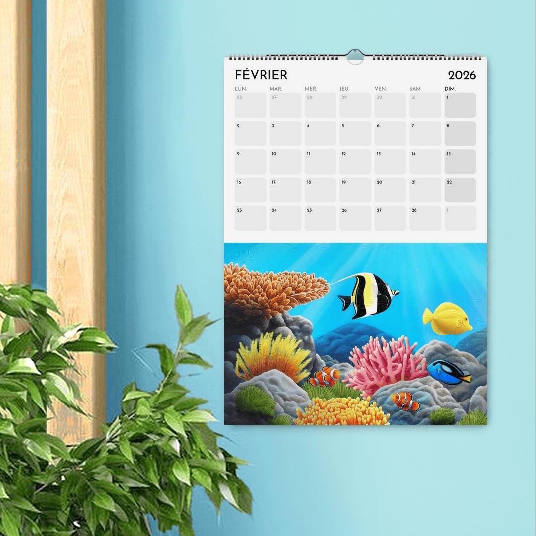 Tropical Ocean Calendar 2026 – Sea Turtles, Coral Reefs, Tropical Fish ...