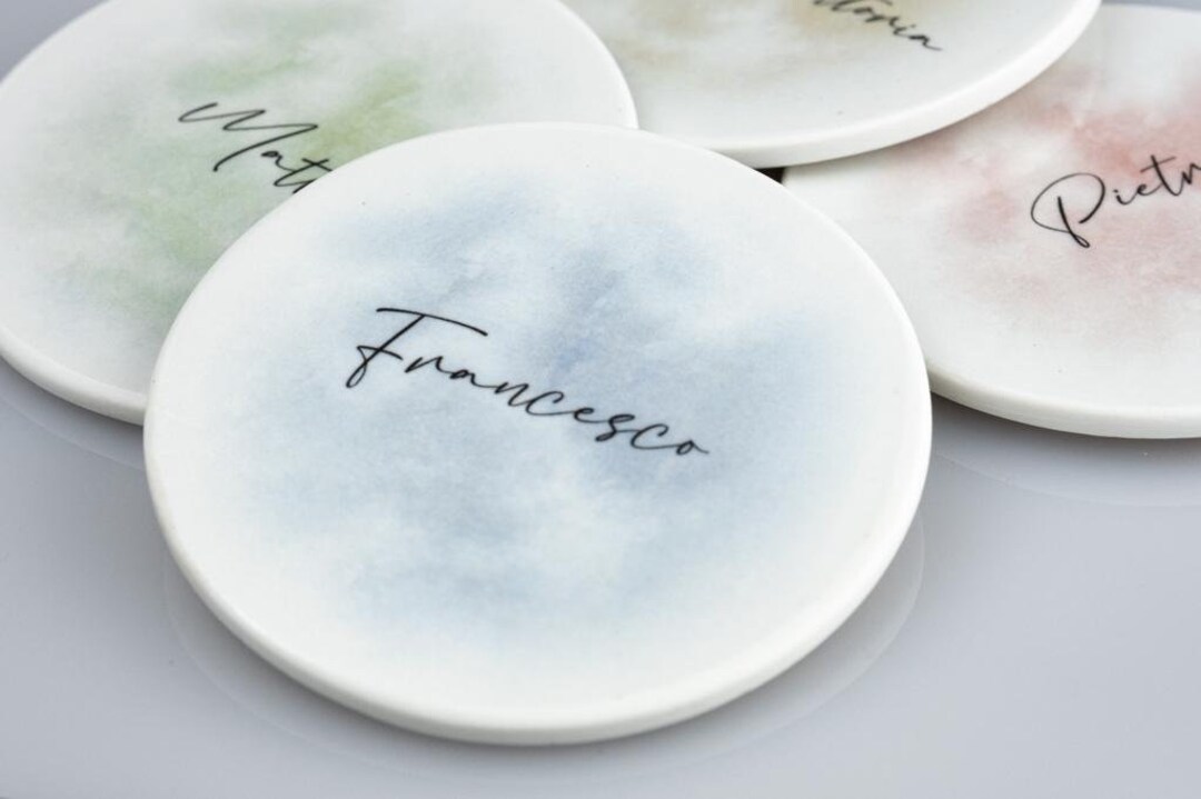Personalized Ceramic Coaster With Your Name. - Etsy