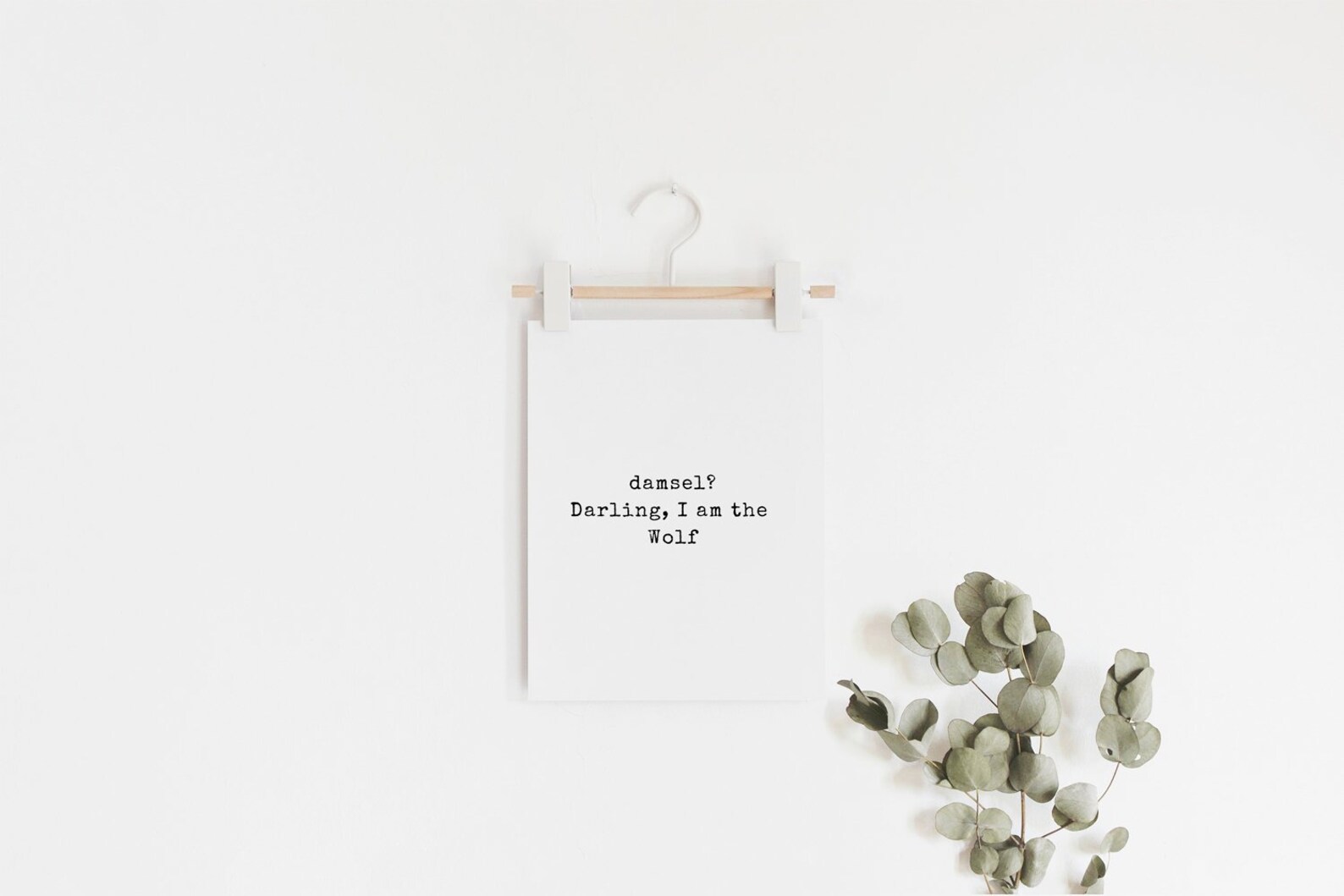Feminist Print/damsel? Darling I Am the Wolf Wall Art/printable Wall ...
