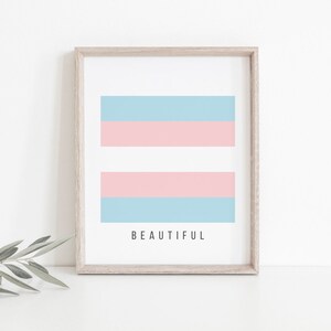 Trans Pride Print/trans is Beautiful Art - Etsy