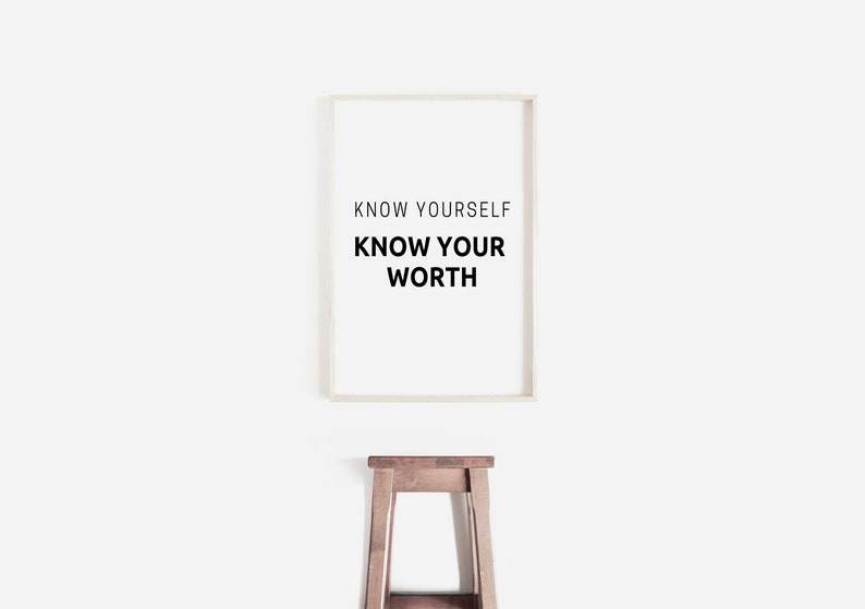 Drake Print/know Yourself Know Your Worth Quote/printable Wall Art - Etsy