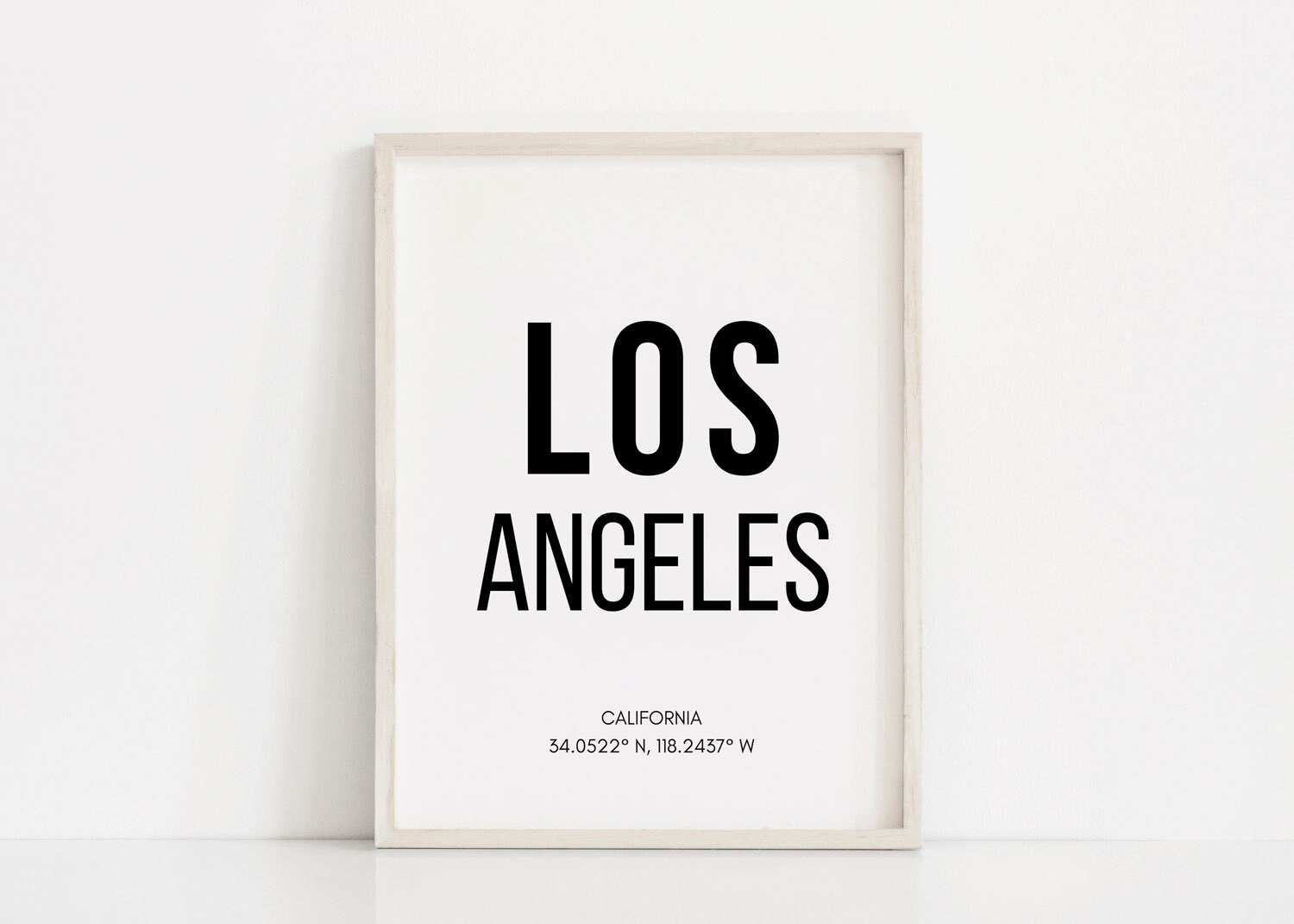 Los Angeles City Print/la Los Angeles Coordinates Printable Wall Art ...