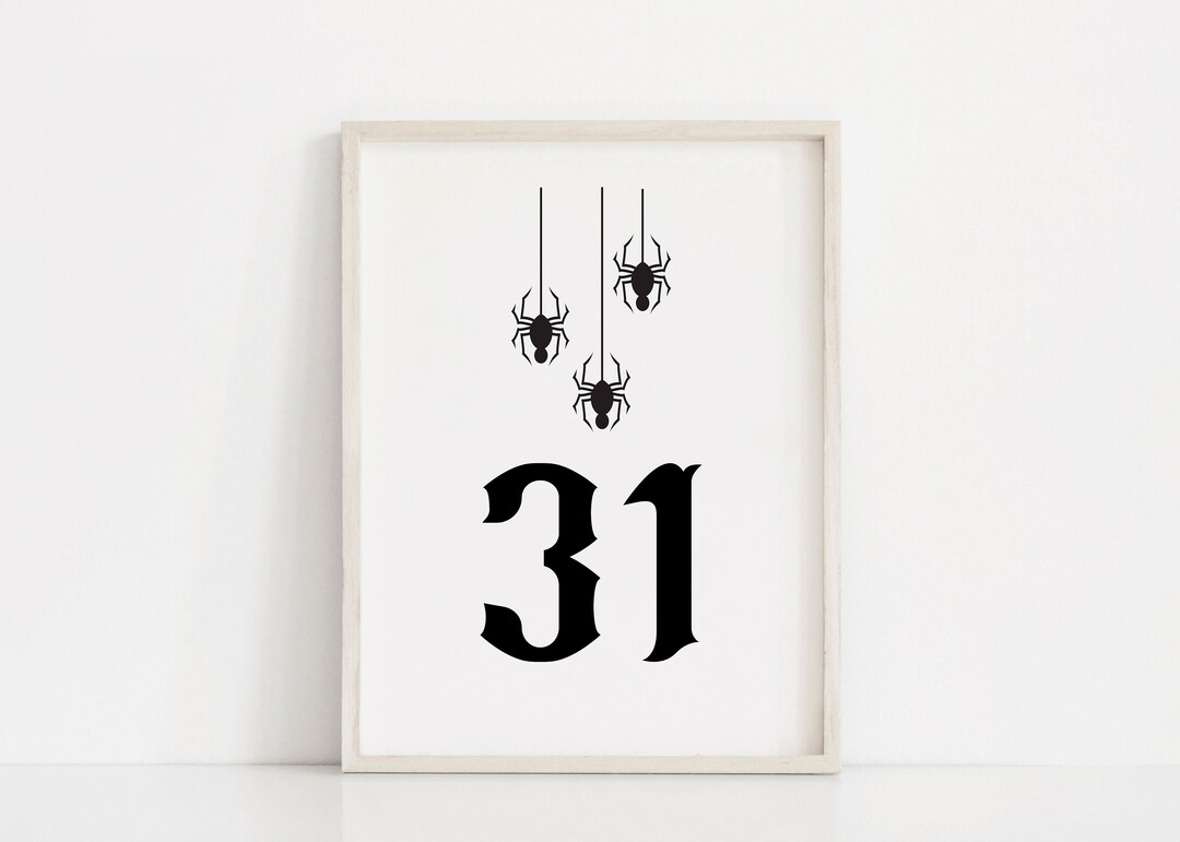 Halloween Printable October 31st Wall Art - Etsy