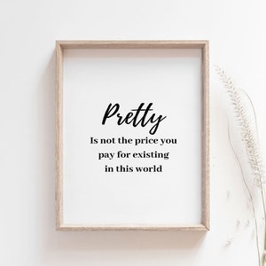 Pretty Feminist Print/printable Wall Art/inspirational Print ...