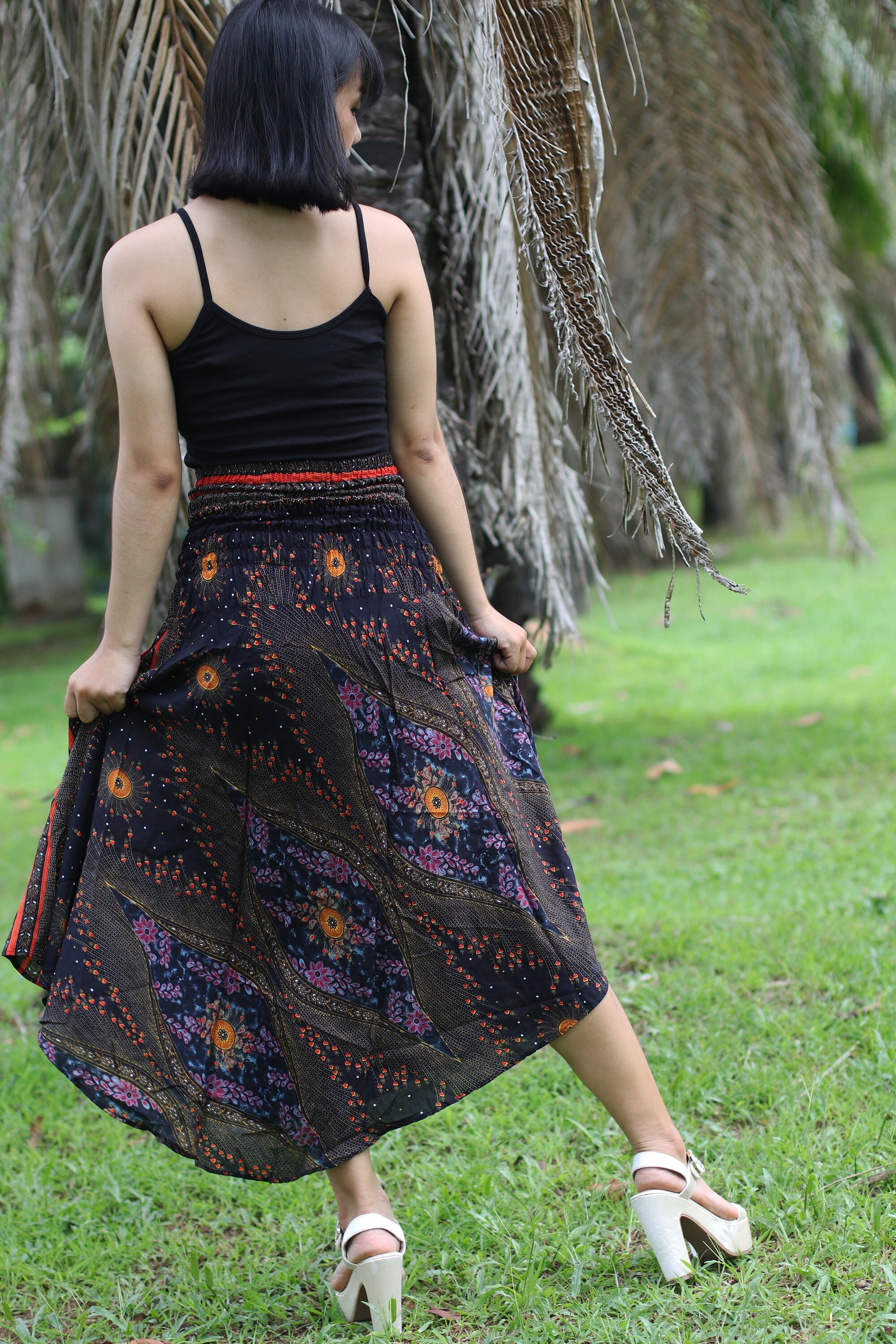 Women Boho Dress/ Hippie Dress/ Bohemian/ Festival Clothing/ Wrap Skirt ...