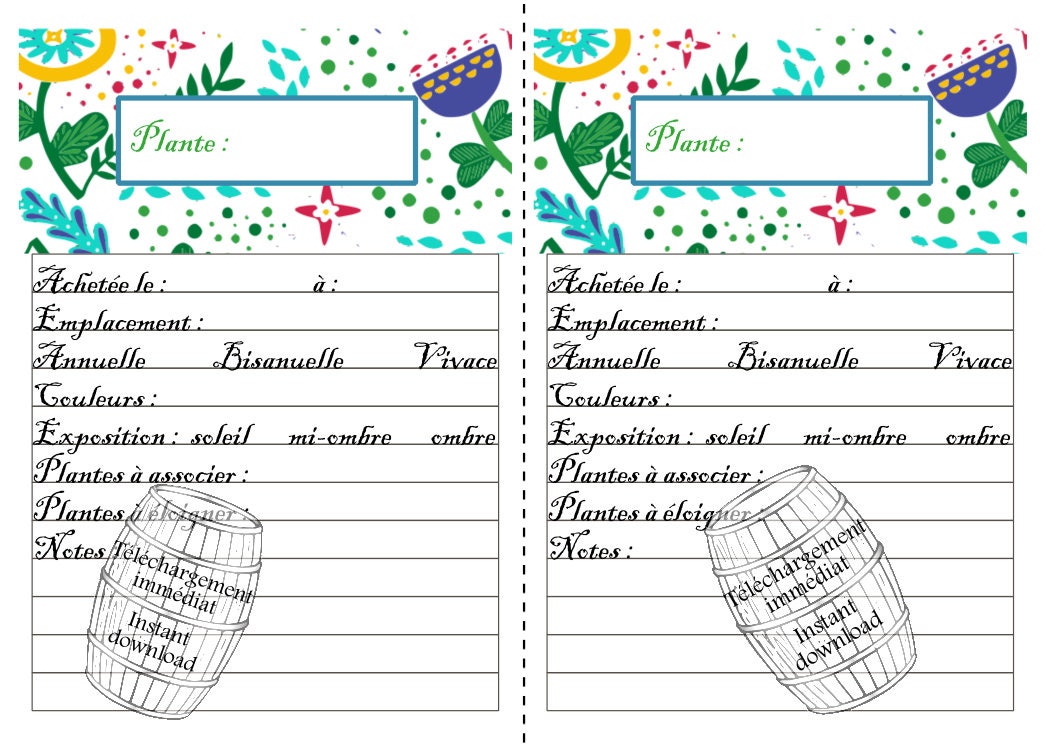 Printable Garden Planner - Flower Power - Etsy