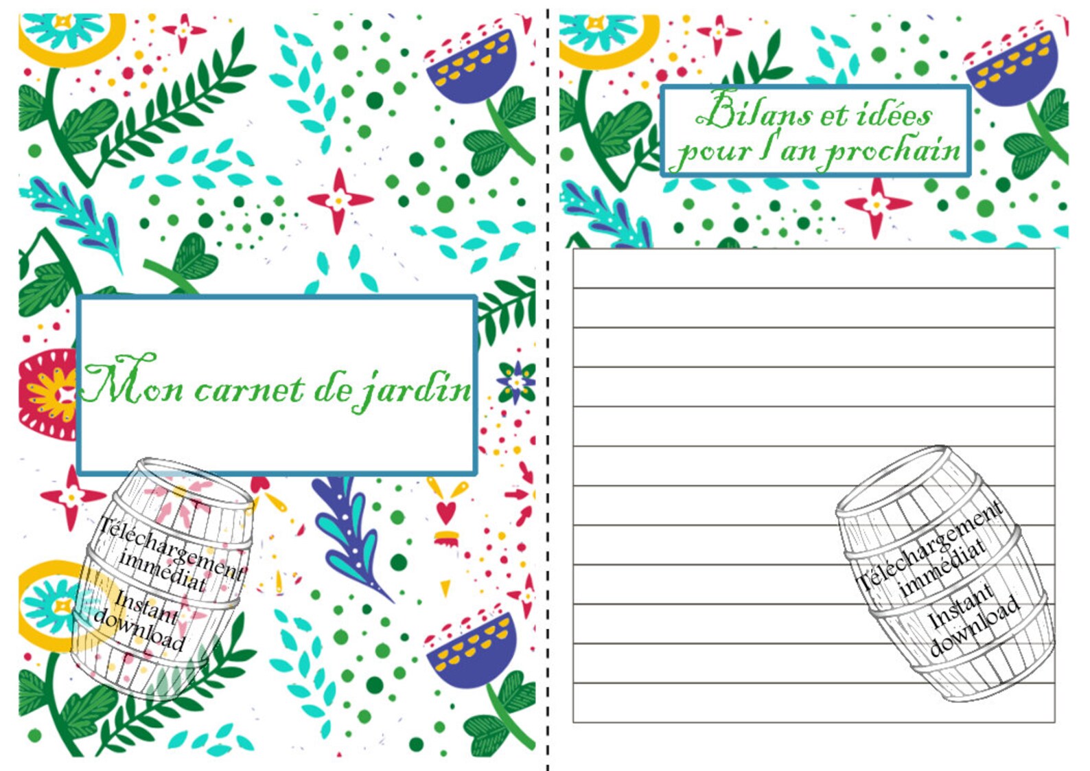 Printable Garden Planner Flower Power - Etsy