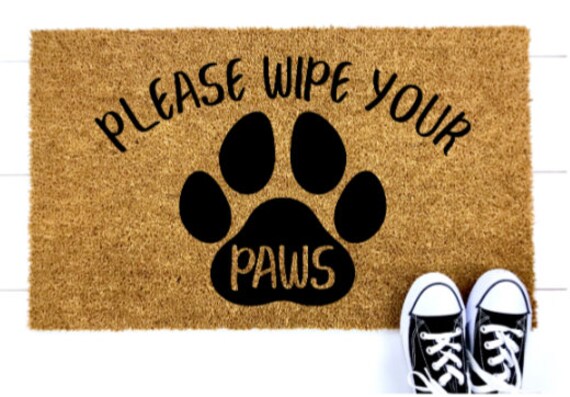 Wipe Your Paws SVG Paw Print SVG Wipe Your Paws Doormat | Etsy
