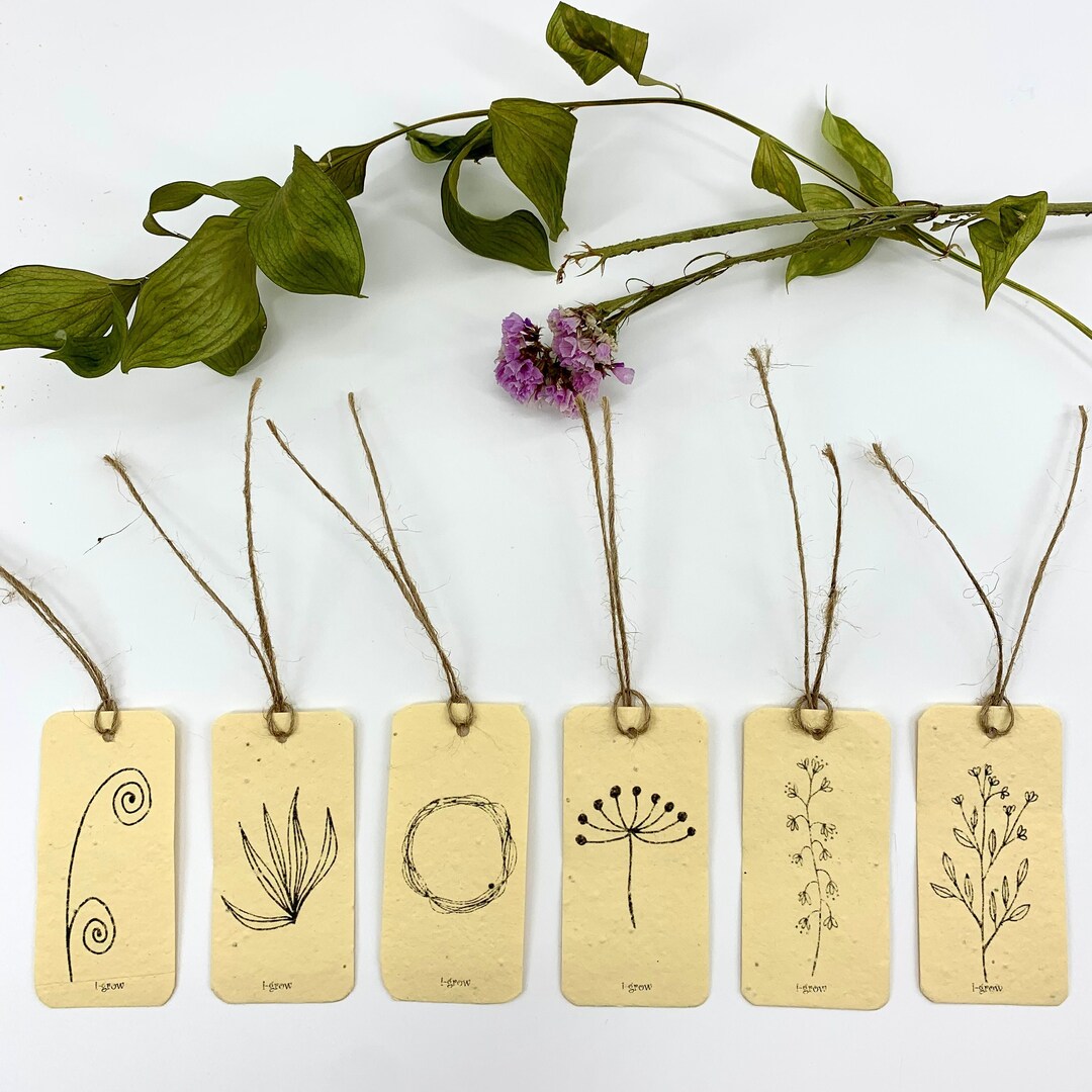 Seed Paper Plantable Gift Tags Eco Friendly Tags Blank Gift - Etsy