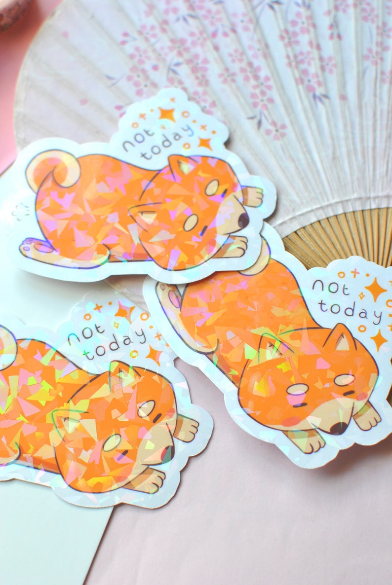 Shiba 'not Today' Sticker - Etsy