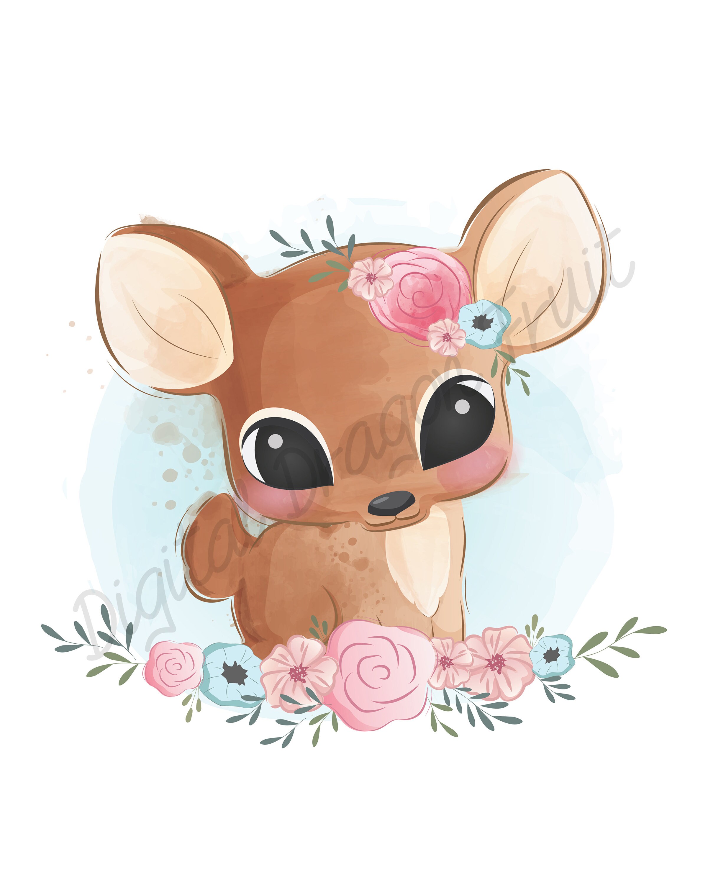 Fawn Printable Little Deer Digital Download | Etsy
