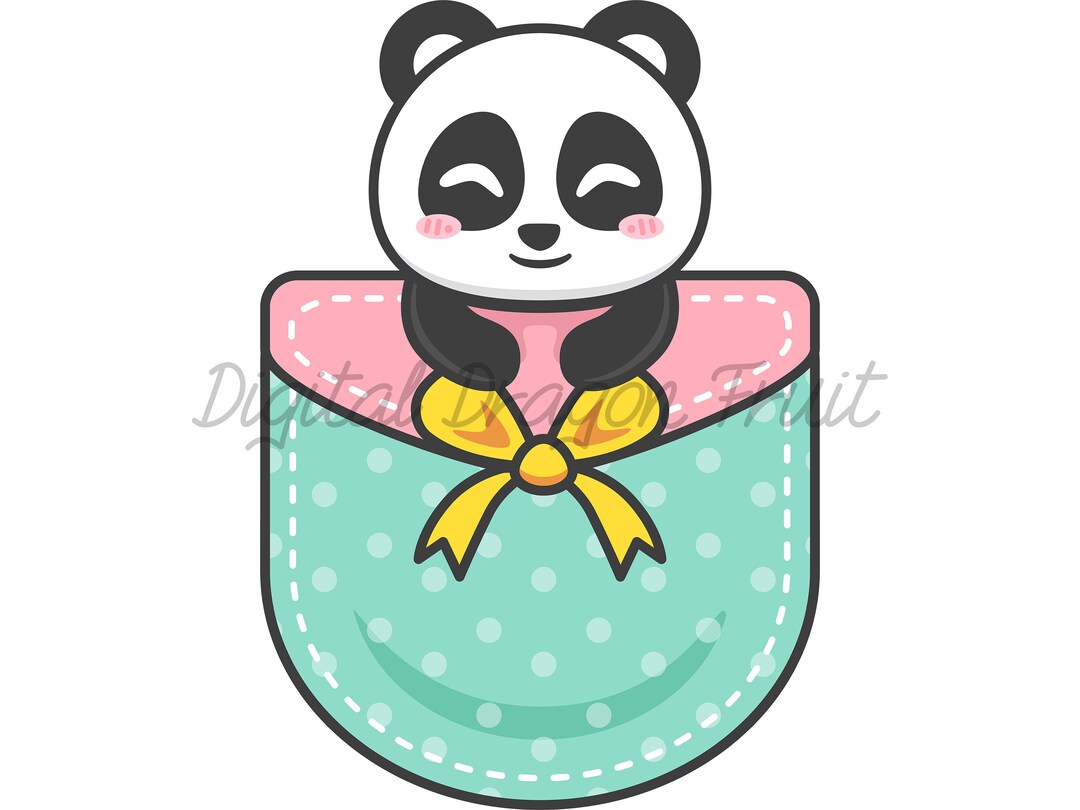 Pocket Panda PNG, Cute Panda Bear Pocket Pet Sublimation, Digital ...