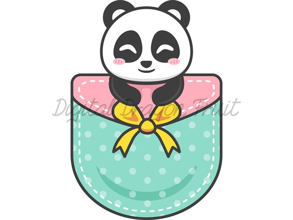 Pocket Panda PNG Cute Panda Bear Pocket Pet Sublimation - Etsy