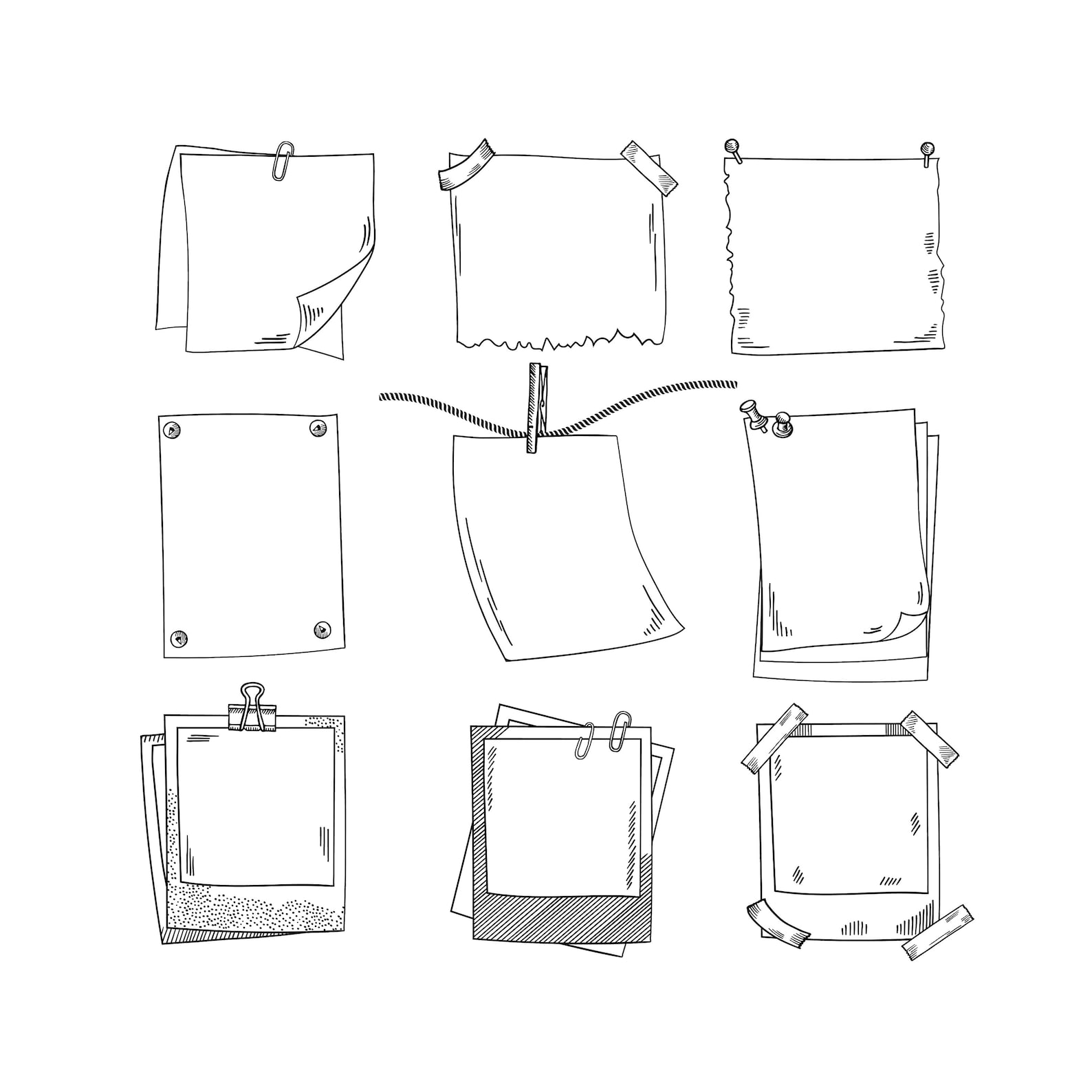 Notes & Photos Clipart Digital Download | Etsy