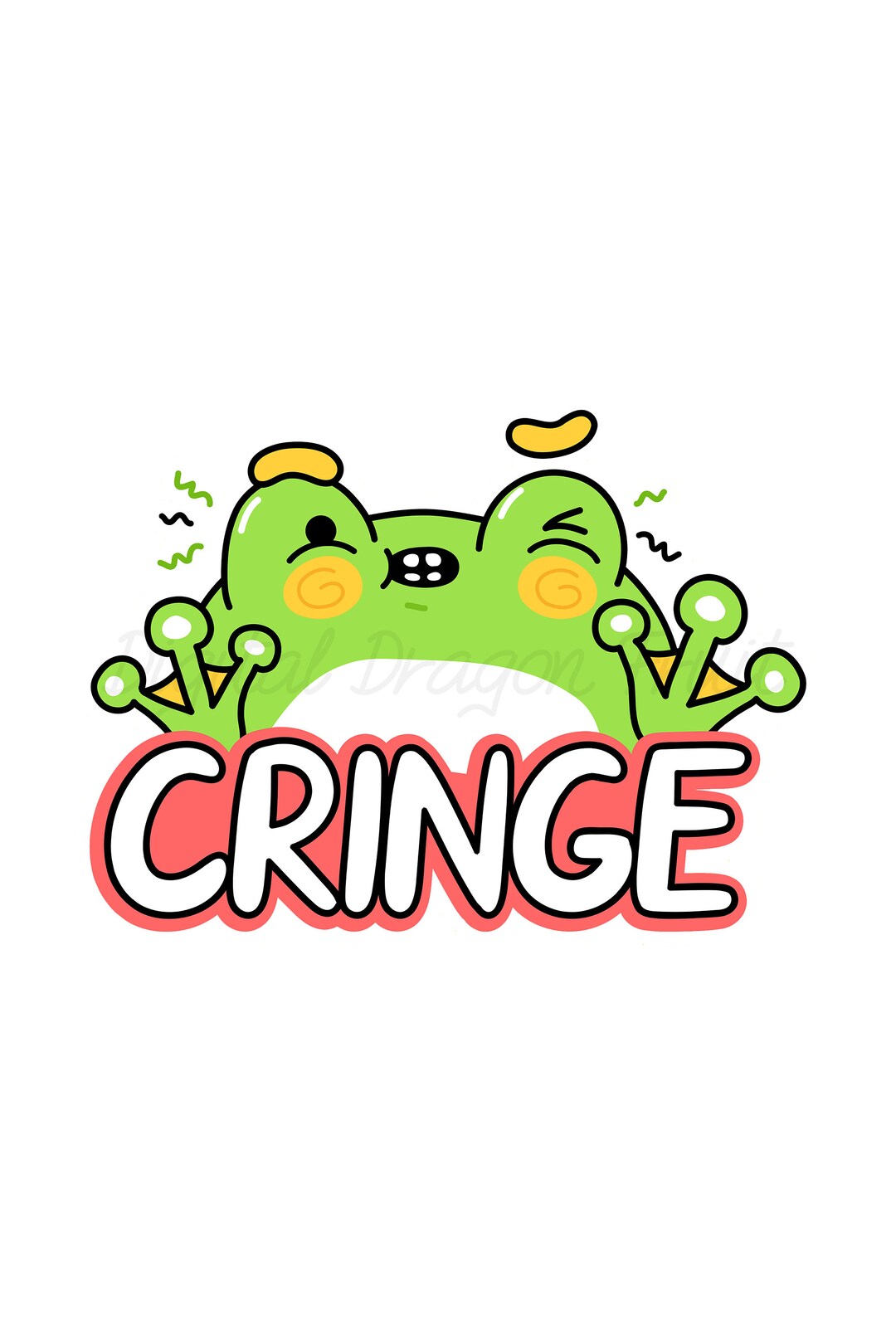 Cringe Frog PNG, Graciosa Emoting Frog Sublimación, Descarga digital ...