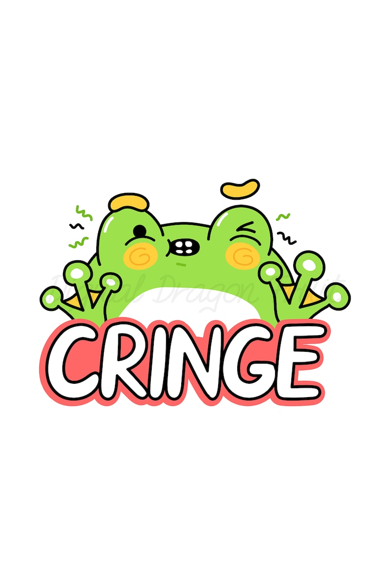 Cringe Frog PNG, Funny Emoting Frog Sublimation, Digital Instant ...
