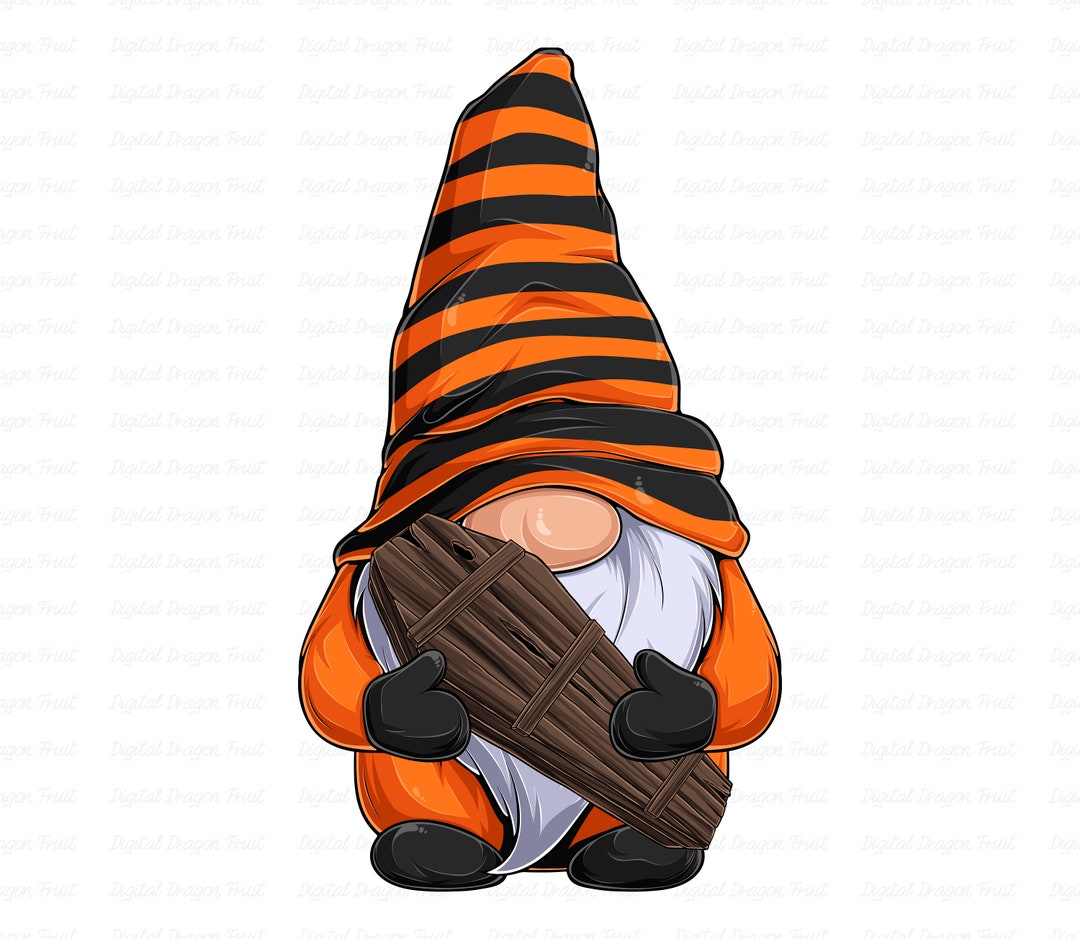 Gnome Halloween Coffin PNG, Spooky Vampire Gnome Sublimation, Digital ...