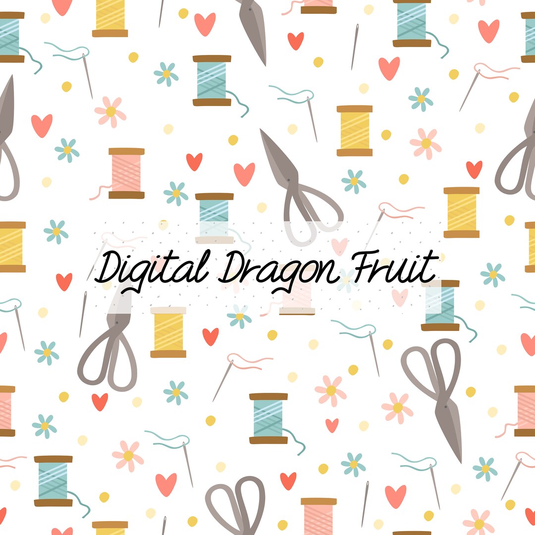 Digital Download - Sewing Pattern, Crafts, Ditsy, Sewing Seamless ...