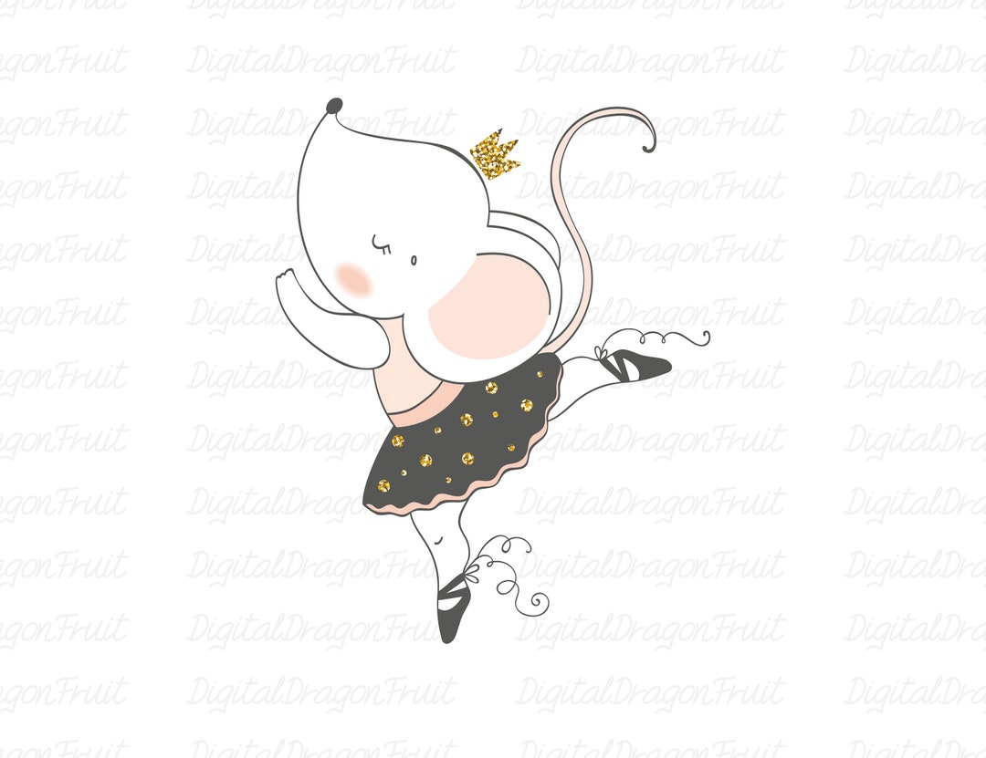 Mouse Ballet PNG, Little Mouse Dancer Sublimation, Digital Instant ...