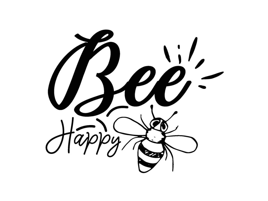 Bee Happy PNG, Bee Clipart, Bee PNG, Digital Download - Etsy