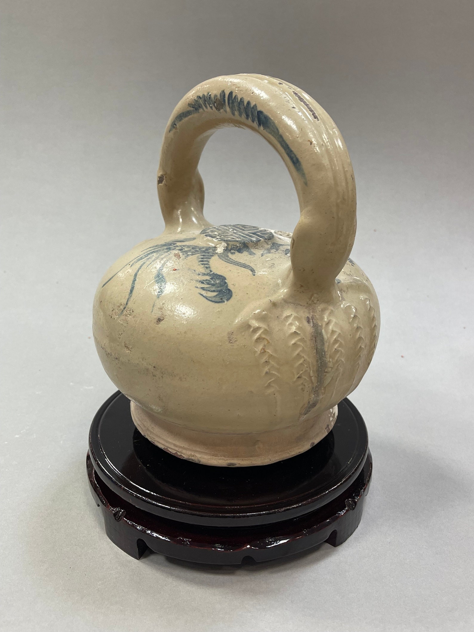 Vietnamese Antique Ceramic Lime- Pot. " BINH Voi" Bat Trang Ceramic ...