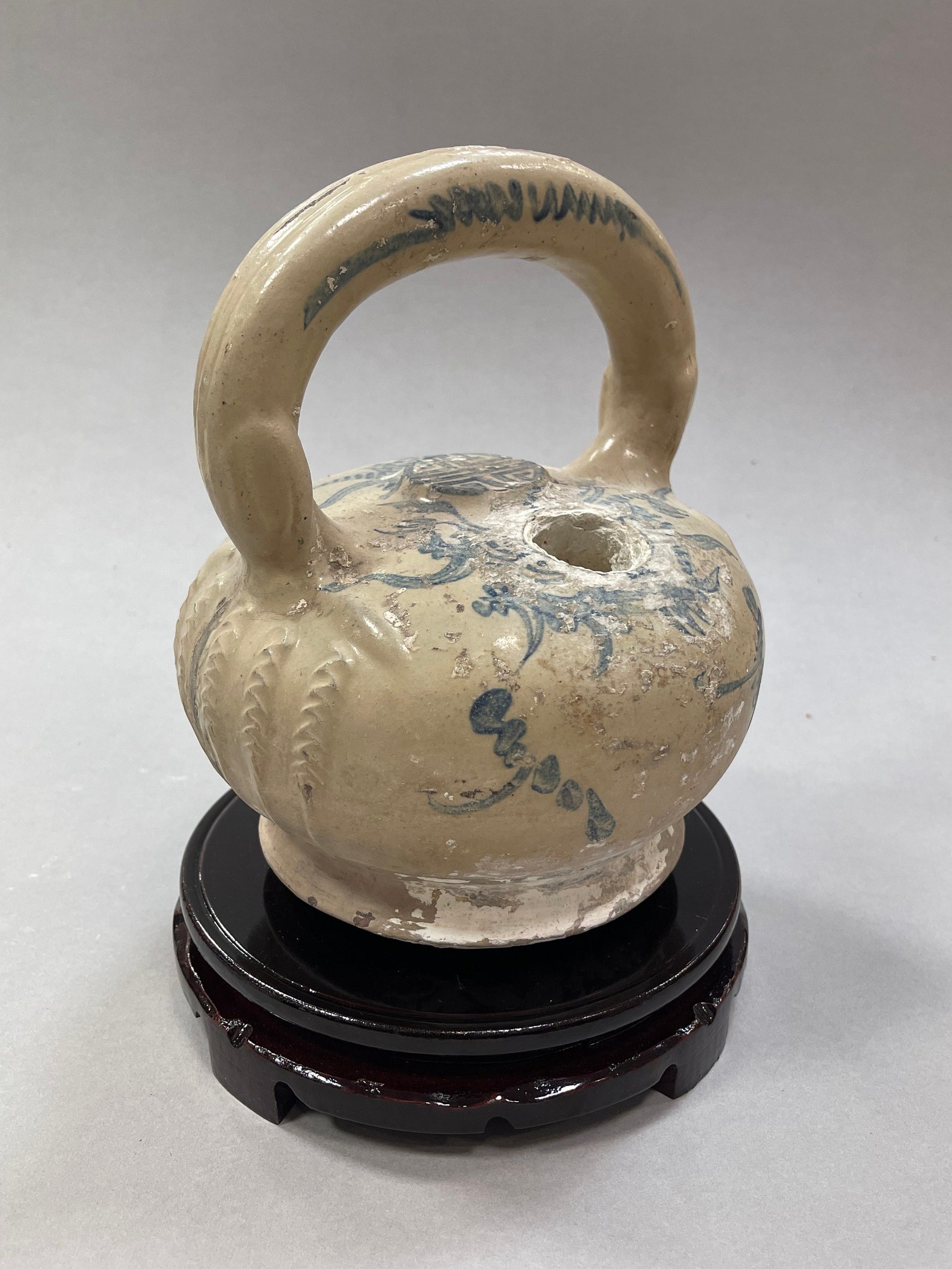 Vietnamese Antique Ceramic Lime- Pot. " BINH Voi" Bat Trang Ceramic ...