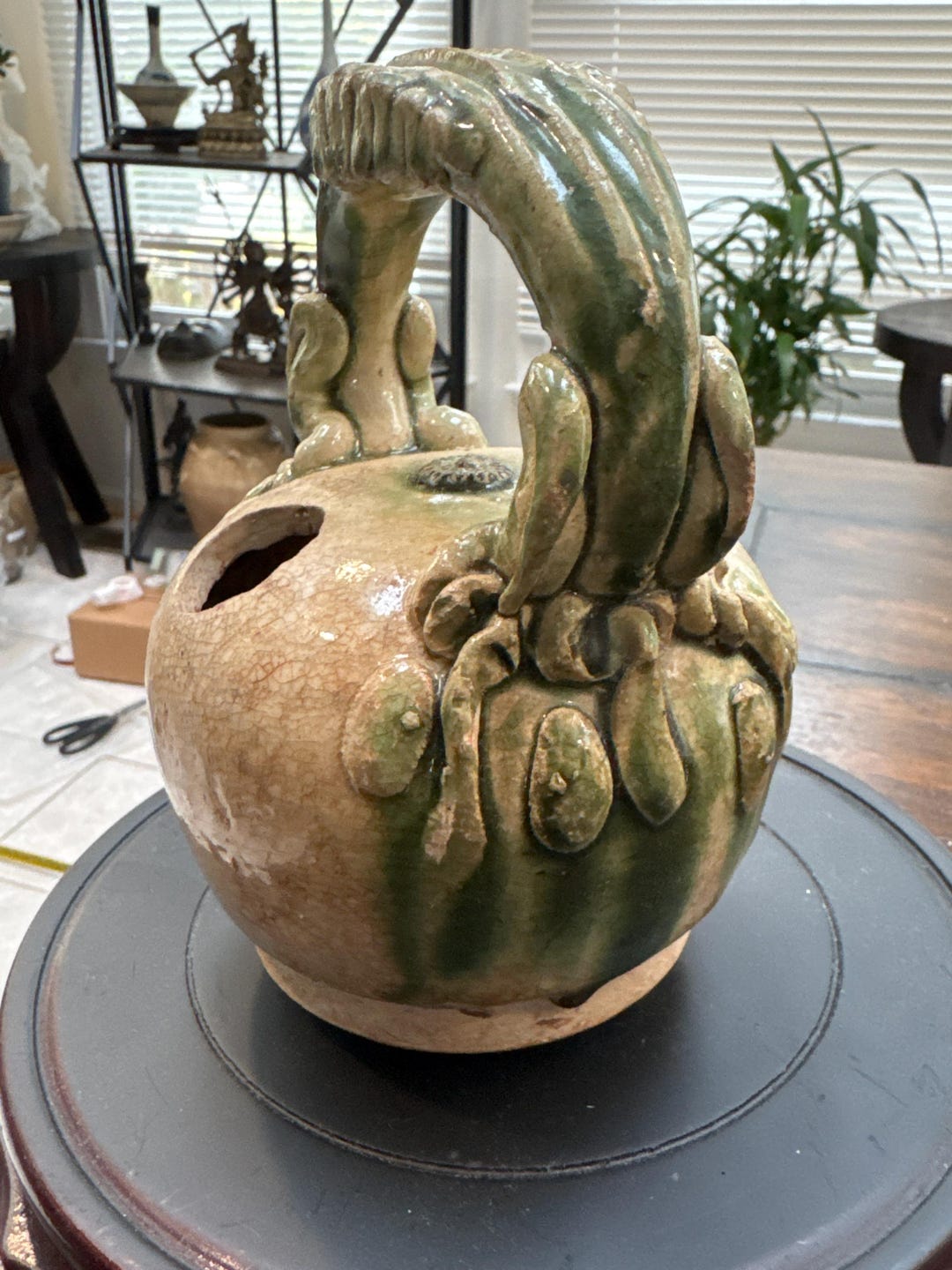 Beautiful Vietnamese Antique Ceramic Lime- Pot. " BINH Voi" From - 16th ...