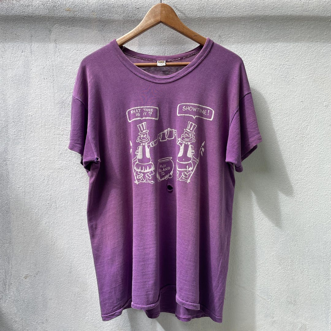 Vintage 1970s Russell Southern T-shirt, Retro Graphic Tee, Large Purple ...