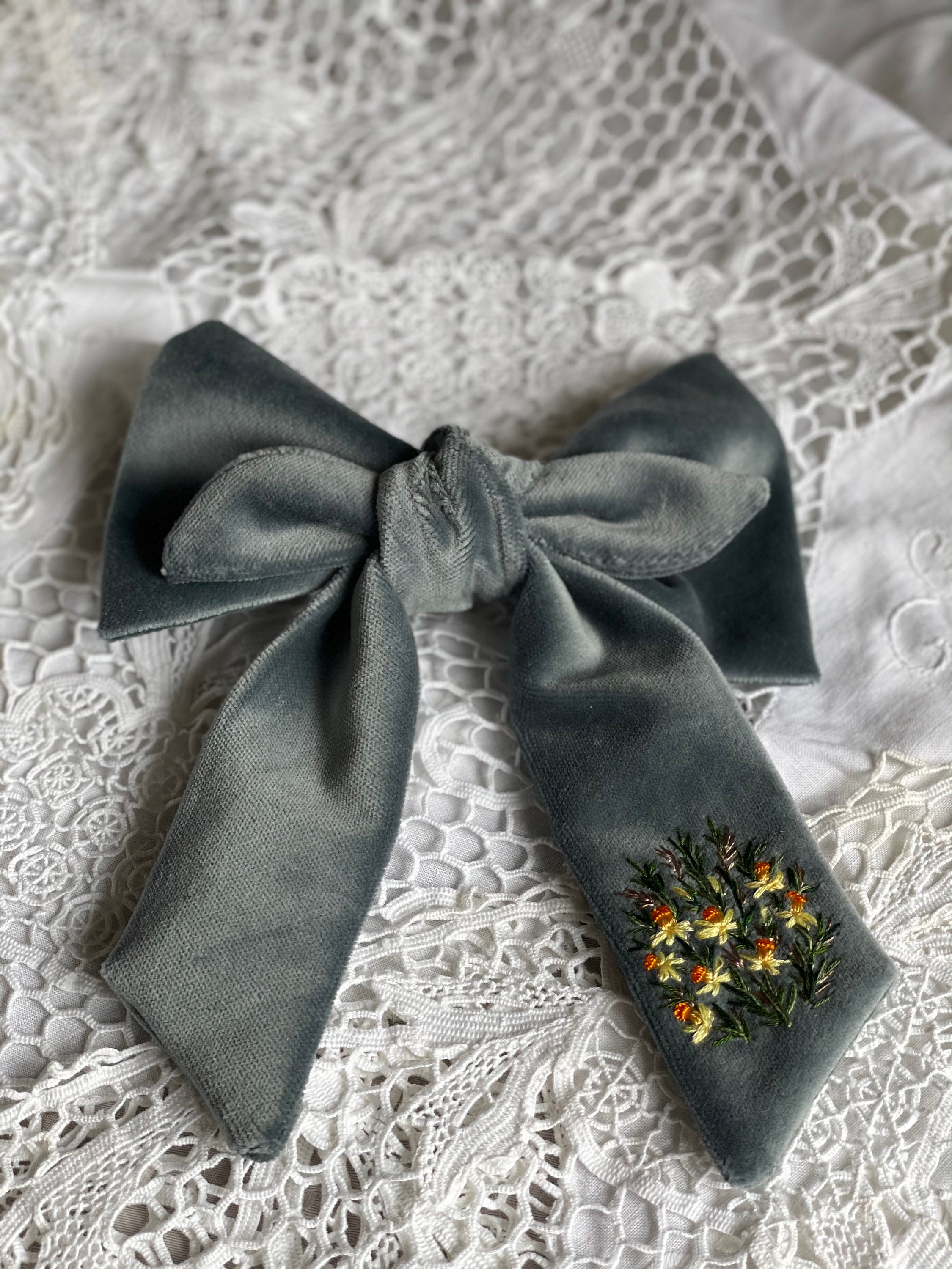 Arco de pelo único terciopelo arco de pelo artículos de pelo - Etsy España