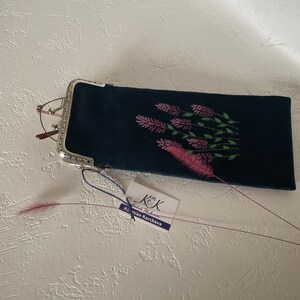 Eyeglass Case Sunglasses Case With Embroidered Flowers/soft Glasses ...