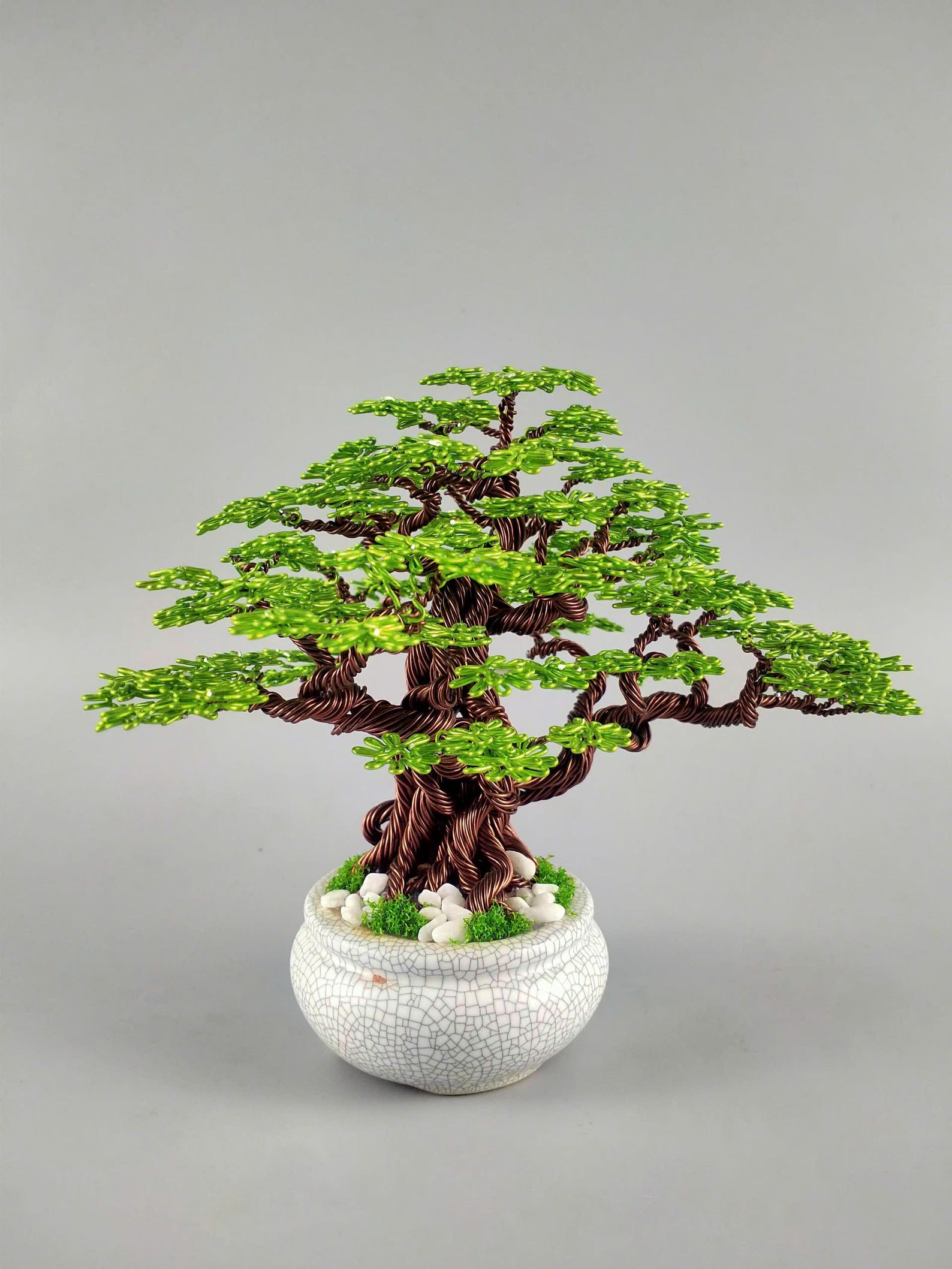 Copper Wire Bonsai Tree, Decoration of the Living Room, Decorative Tree ...