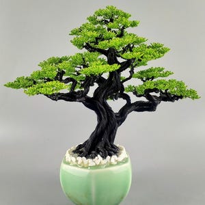 Wire Bonsai Tree Cascade, Art Bonsai Tree, Sculpture Bonsai Tree ...