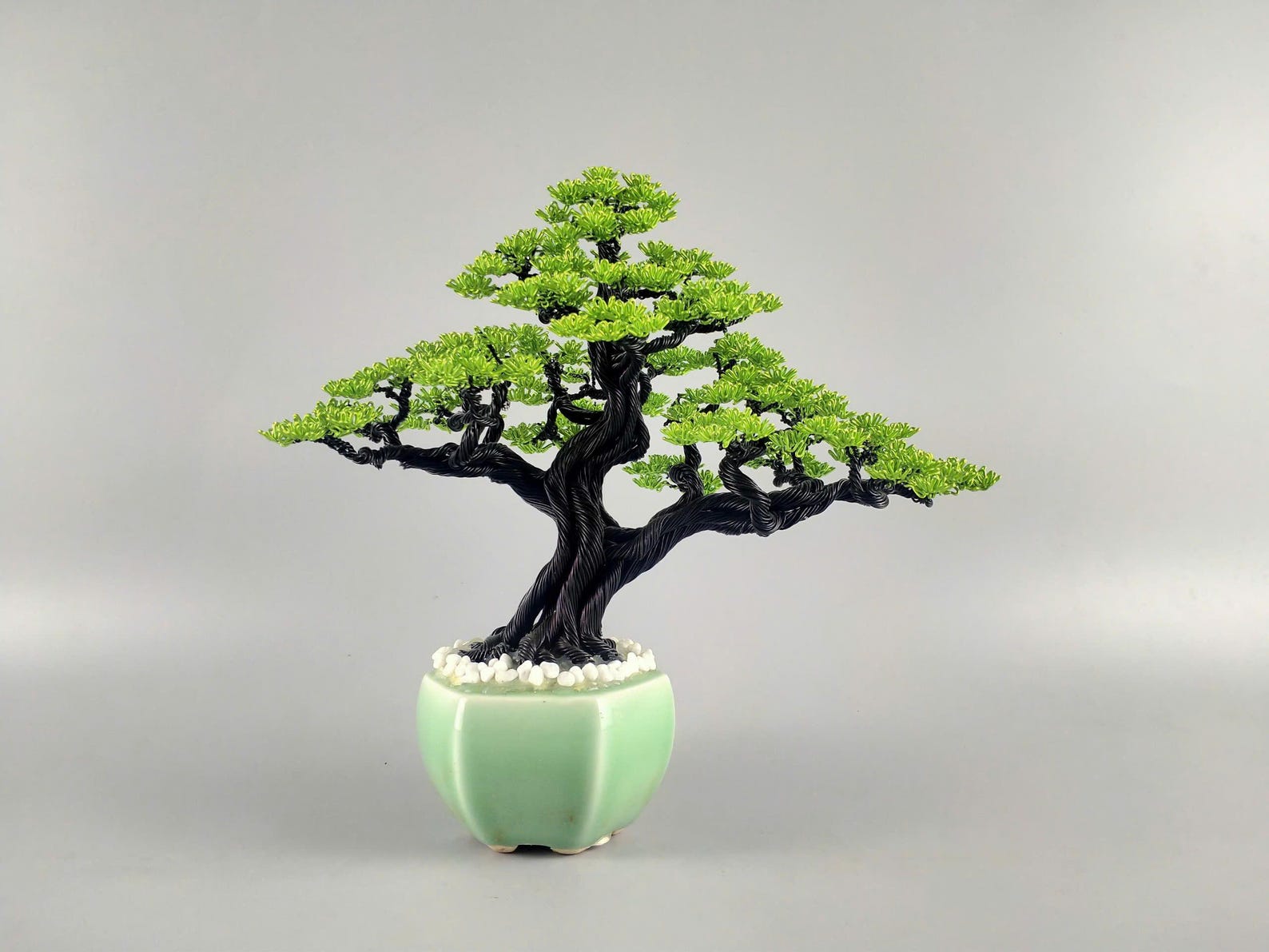 Wire Bonsai Tree Cascade, Art Bonsai Tree, Sculpture Bonsai Tree ...