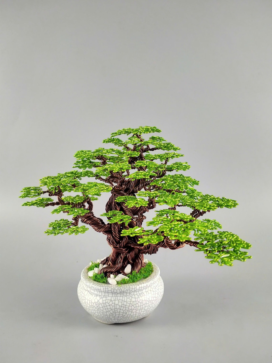 Copper Wire Bonsai Tree, Decoration of the Living Room, Decorative Tree ...