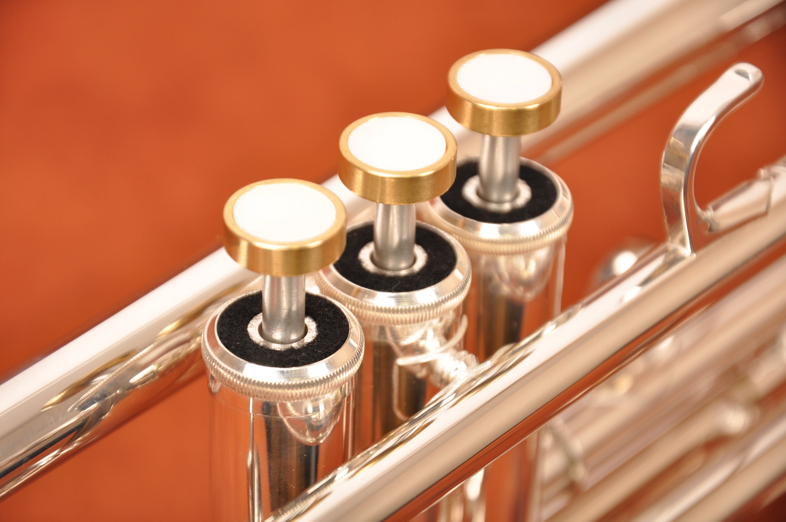 LIGHT Trumpet Finger Buttons Raw Brass W Natural Stones for Most ...