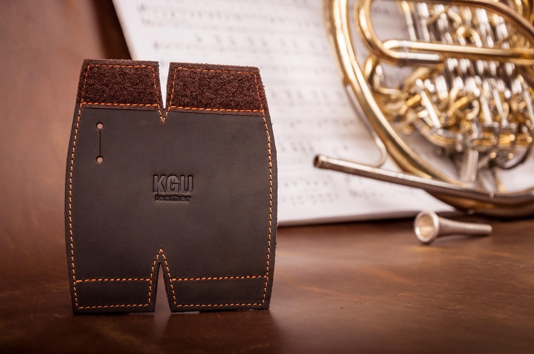 French Horn Hand Guard single Horn. Handmade, Genuine Leather. Horn ...