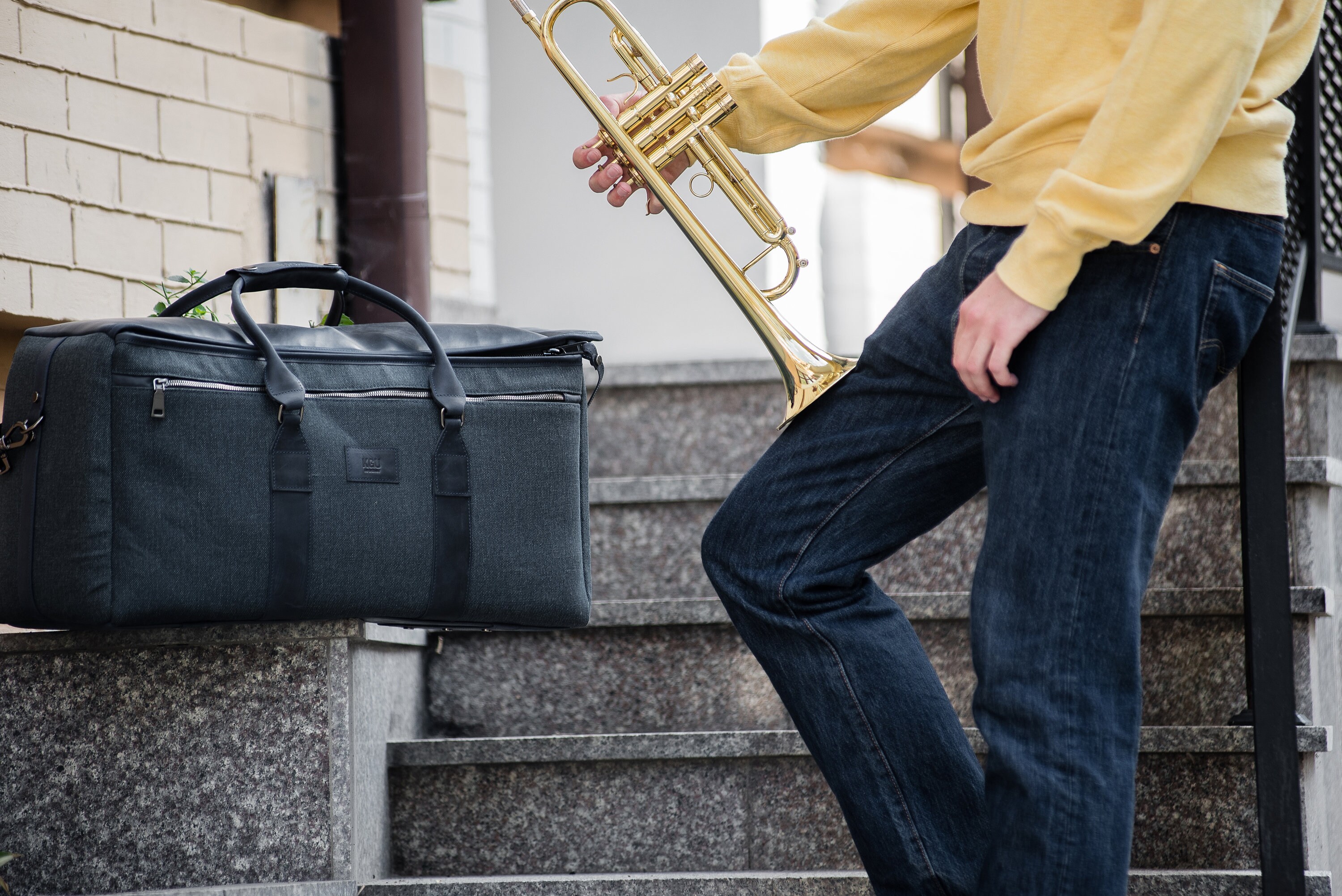 KGU Music Trumpet Case Double Gig Bag for Trumpet, Flugelhorn, Brass ...